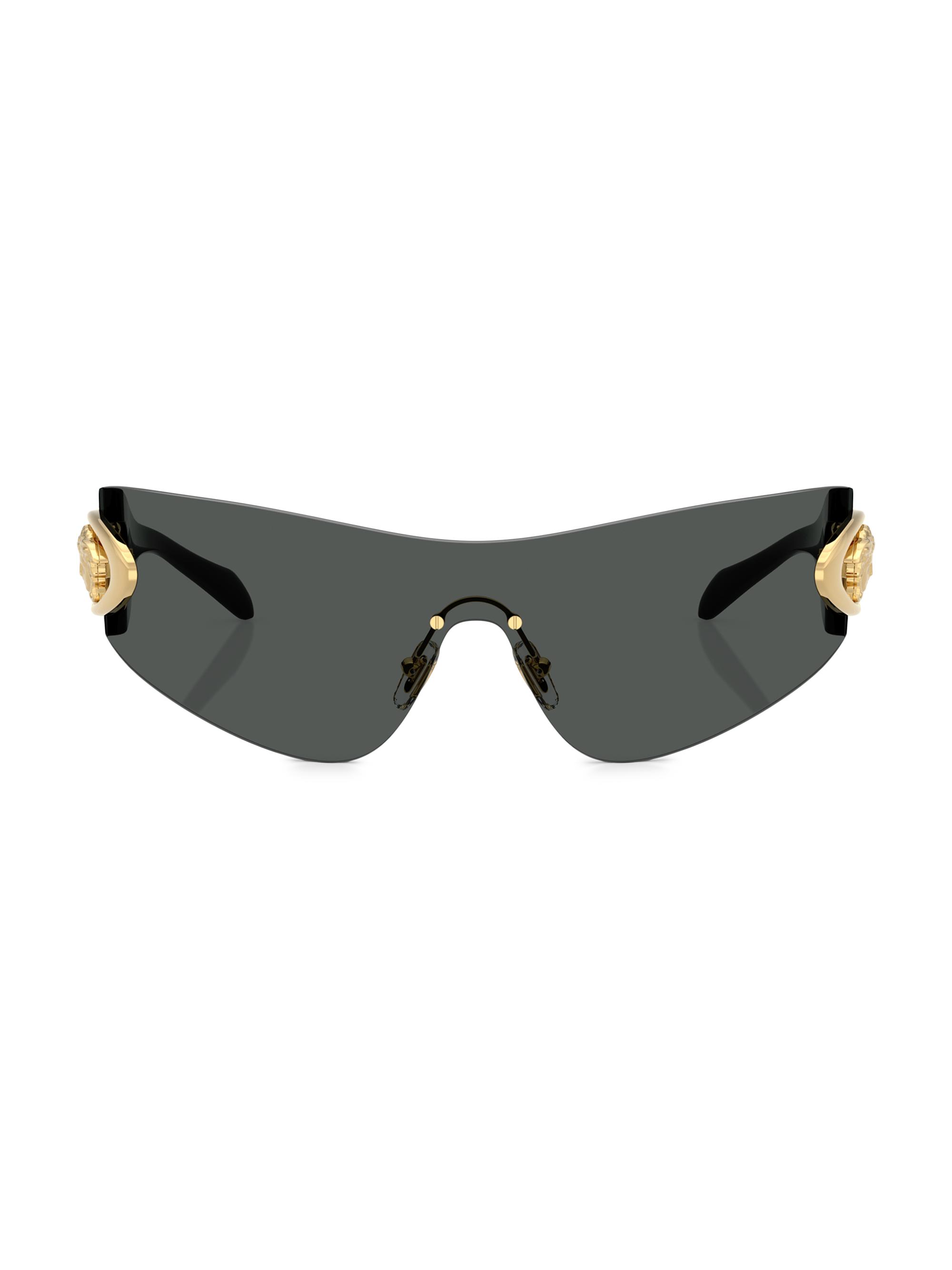 Versace 142MM Logo-Detailed Shield Sunglasses | Saks Fifth Avenue