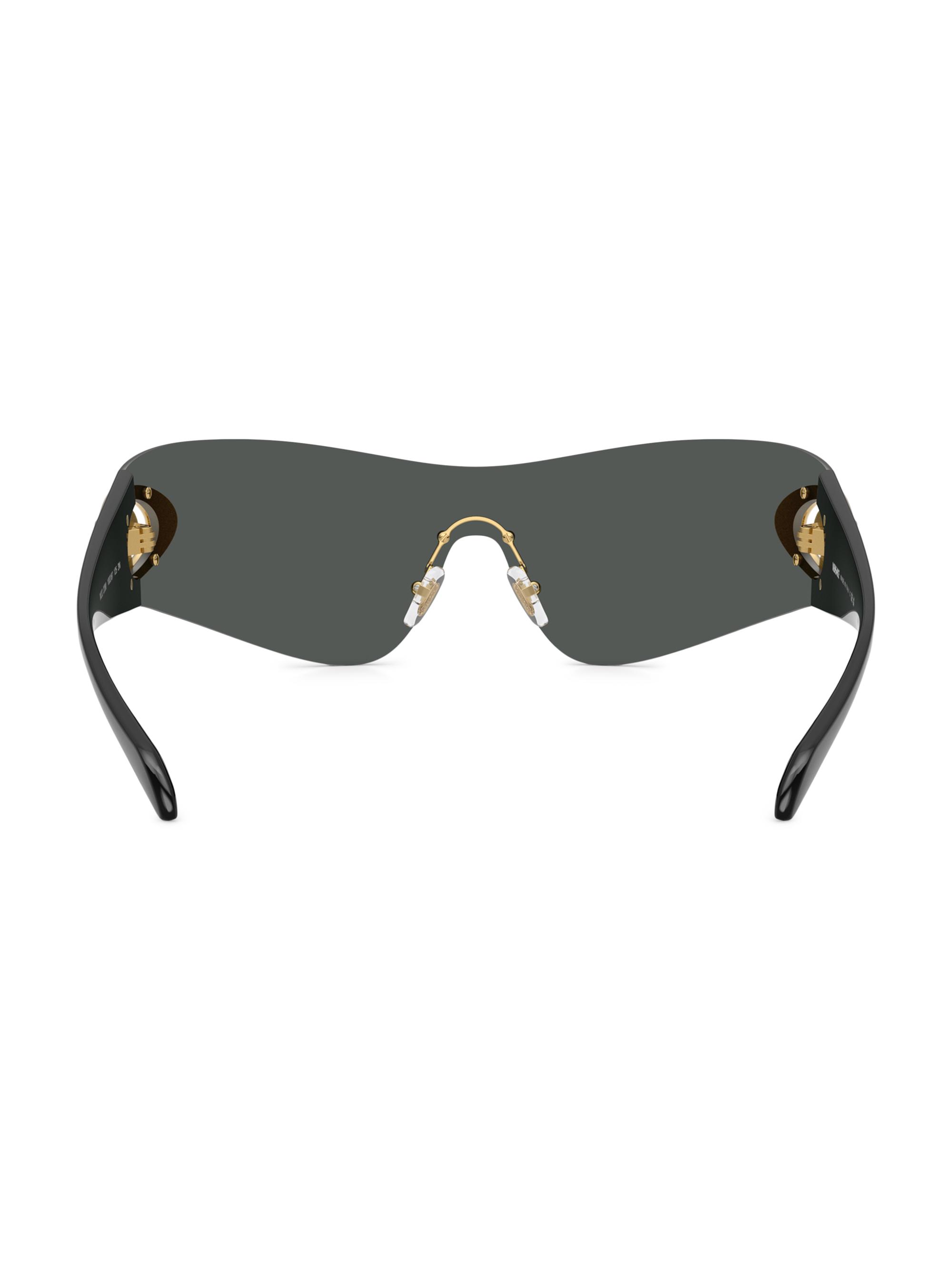 Versace 142MM Logo-Detailed Shield Sunglasses | Saks Fifth Avenue