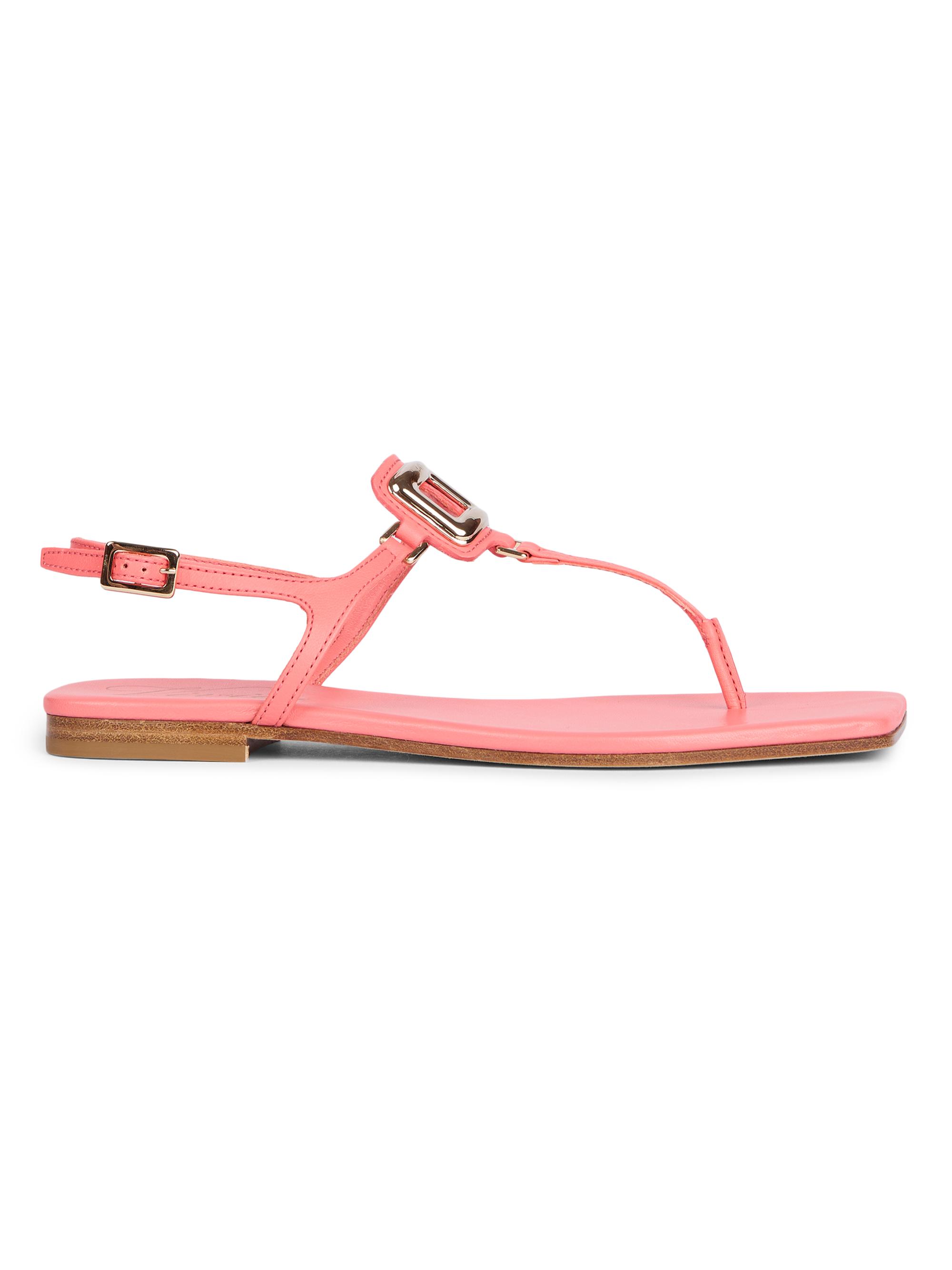 Shop Roger Vivier Viv By The Sea Embellished Leather T-Strap Sandals ...
