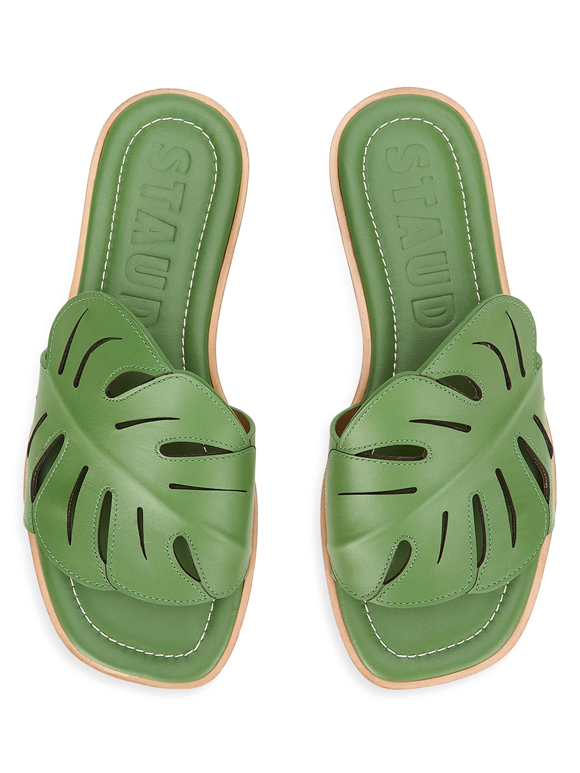 Staud Palm Leather Flat Sandals | Saks Fifth Avenue