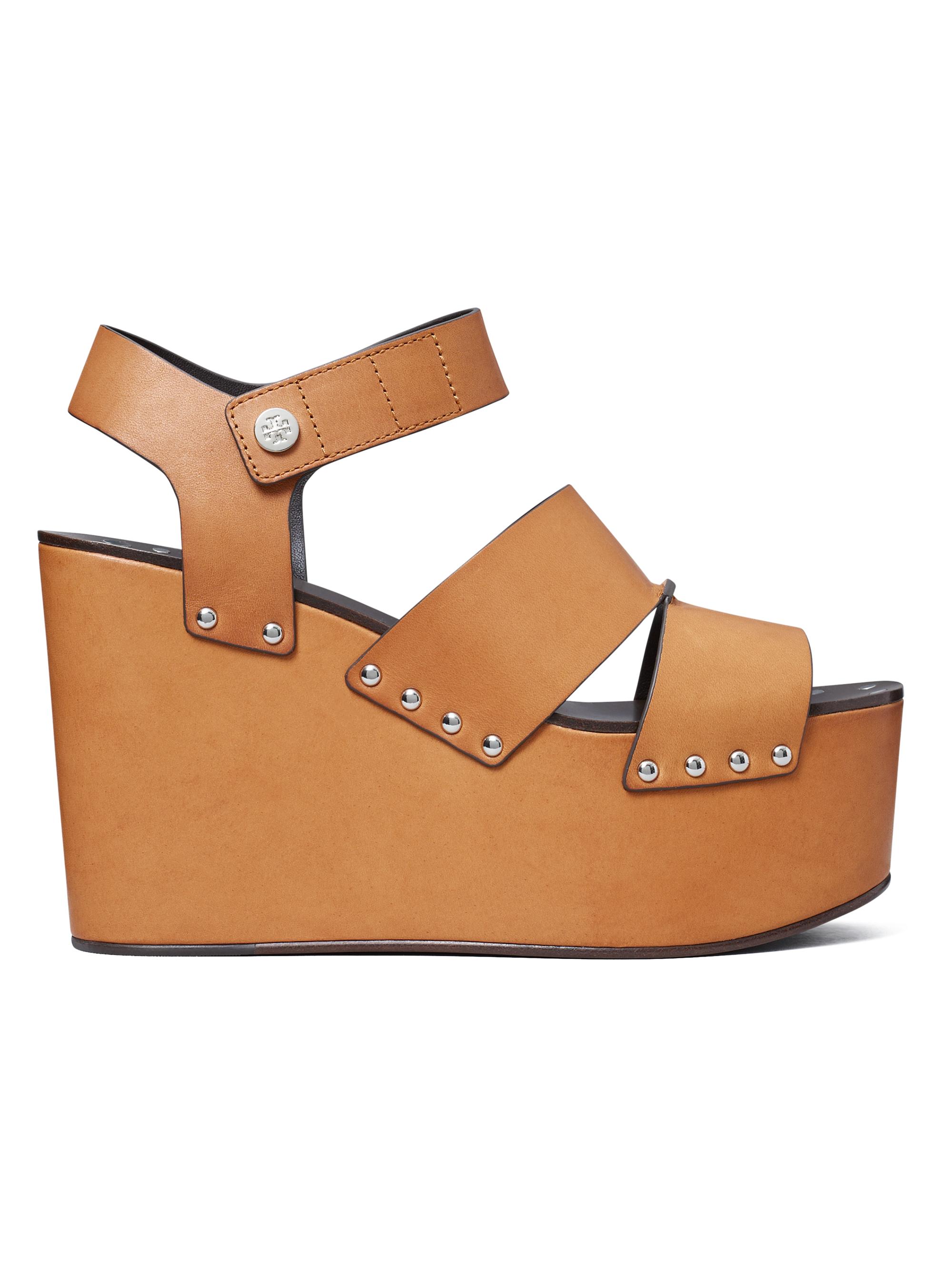 Tory Burch Studded 110MM Leather Platform Wedge Sandals | Saks Fifth Avenue