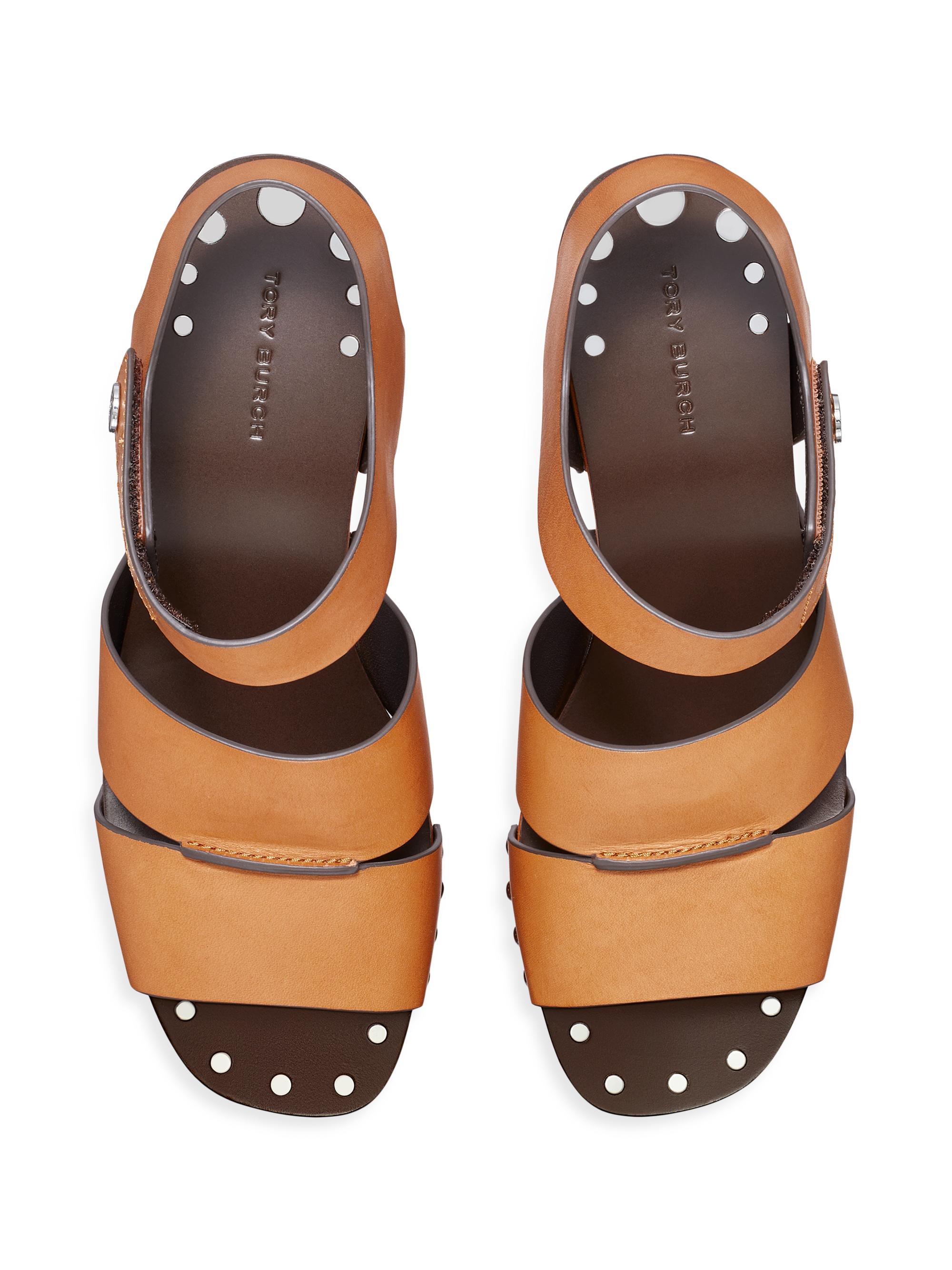 Tory Burch Studded 110MM Leather Platform Wedge Sandals | Saks Fifth Avenue