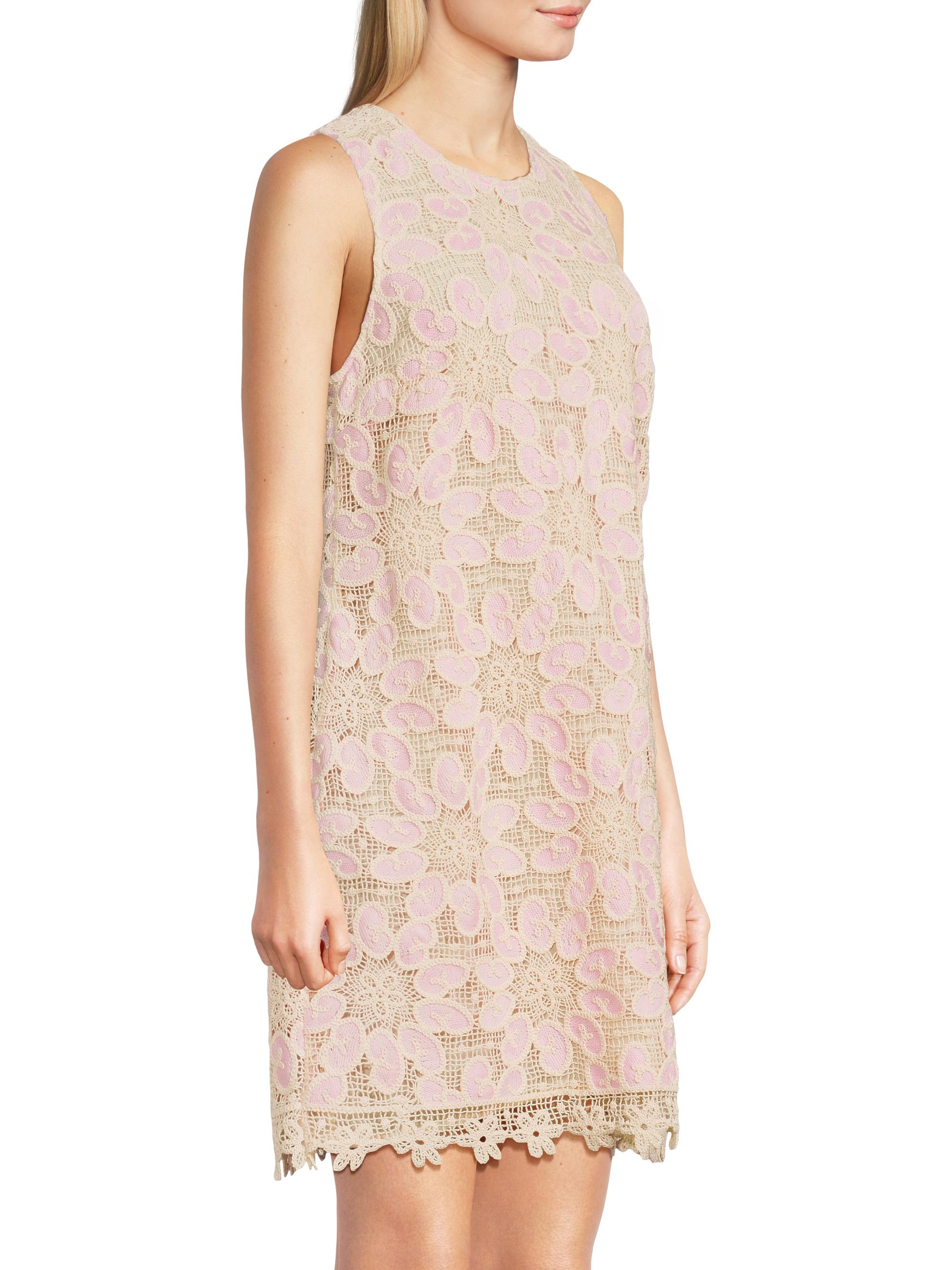 Johnny Was Darcy Lace Shift Minidress | Saks Fifth Avenue