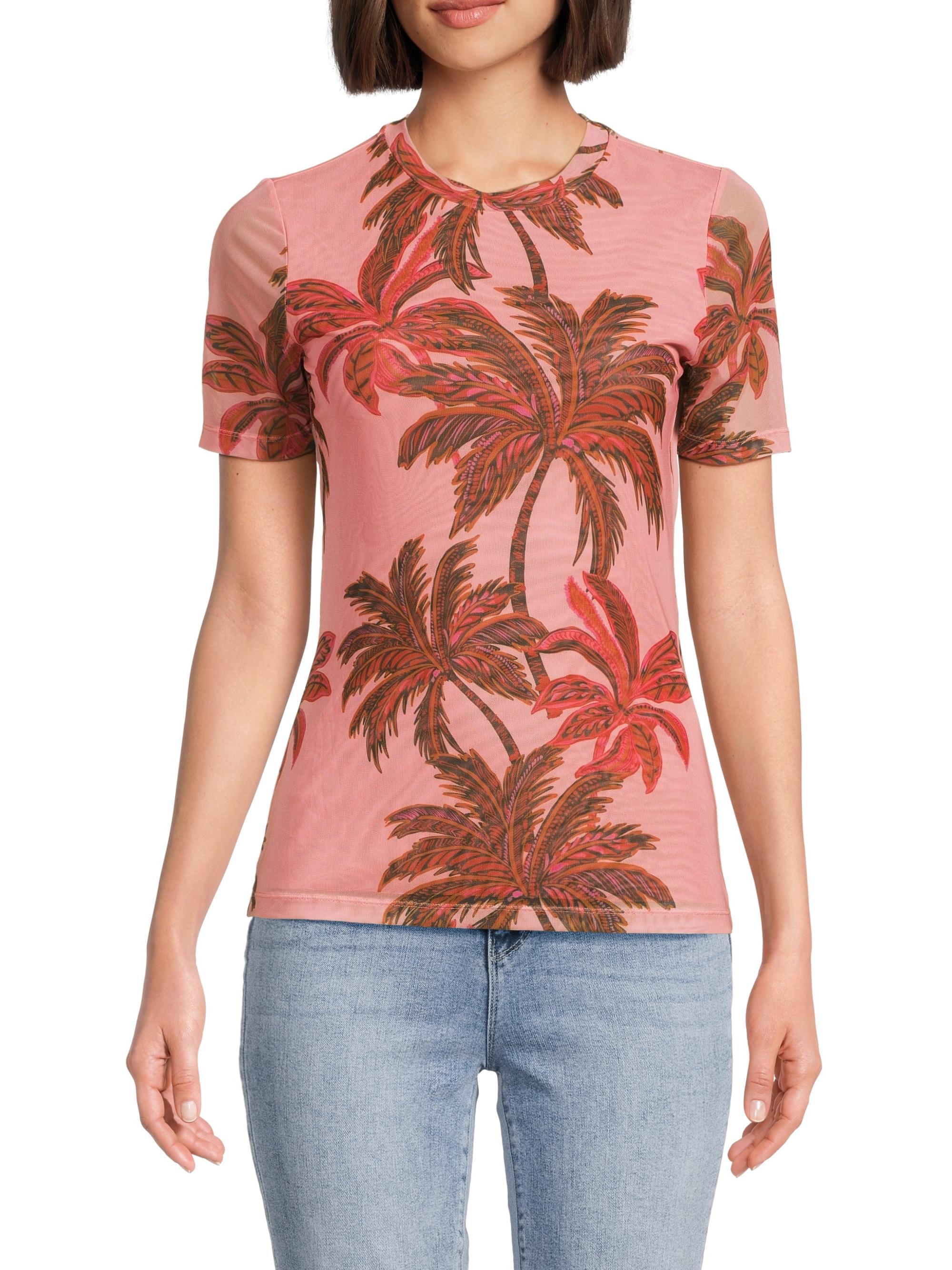 Johnny Was Callie Mesh Tropical Print T-Shirt | Saks Fifth Avenue