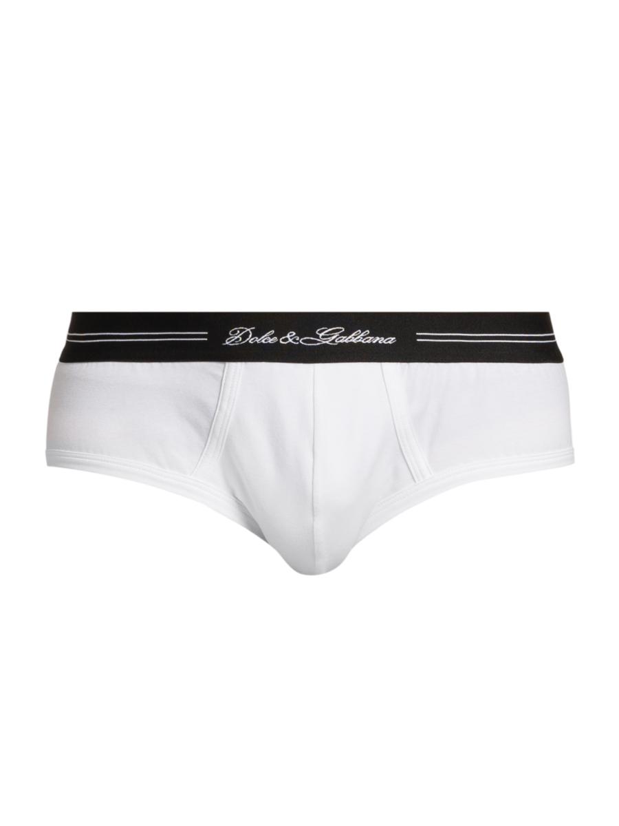 Dolce&Gabbana Brando Logo Cotton-Blend Briefs | Saks Fifth Avenue