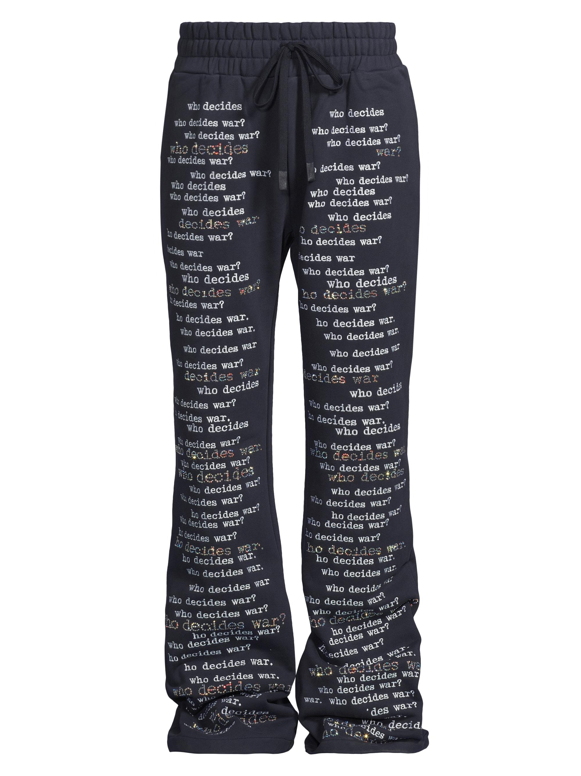 Who Decides War Scripture Cotton Sweatpants | Saks Fifth Avenue