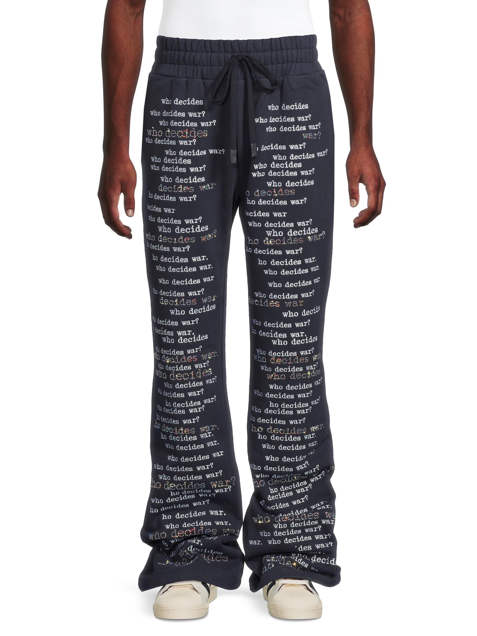 Who Decides War Scripture Cotton Sweatpants | Saks Fifth Avenue