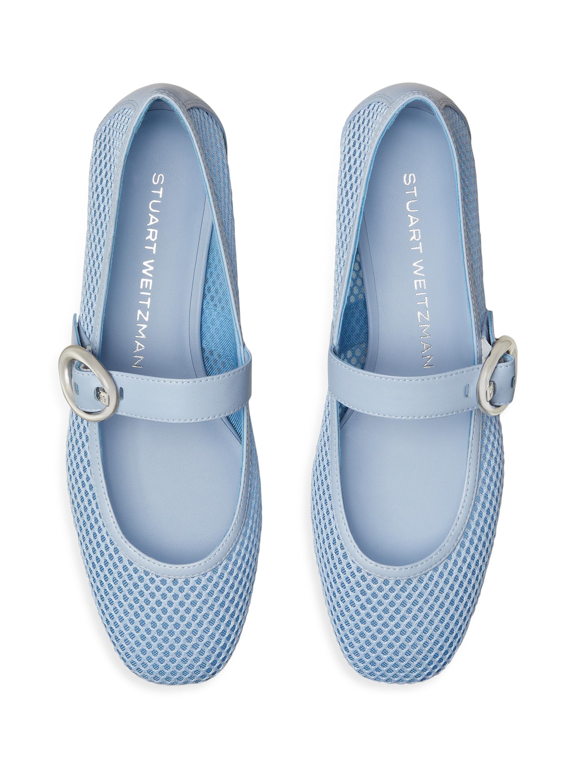 Stuart Weitzman Arabella Mesh & Leather Mary Janes | Saks Fifth Avenue