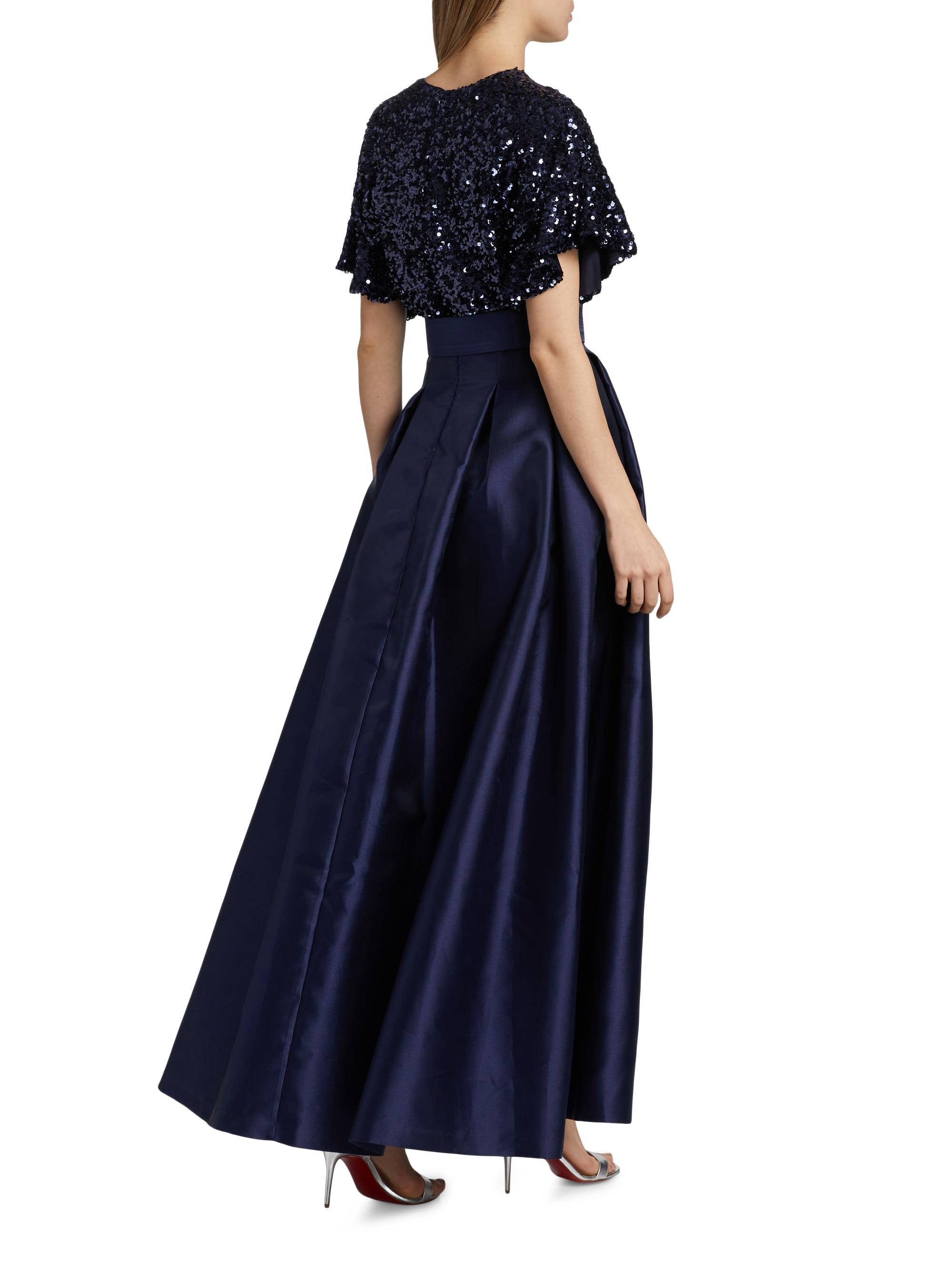 SACHIN BABI Simone Sequin Belted Gown | Saks Fifth Avenue