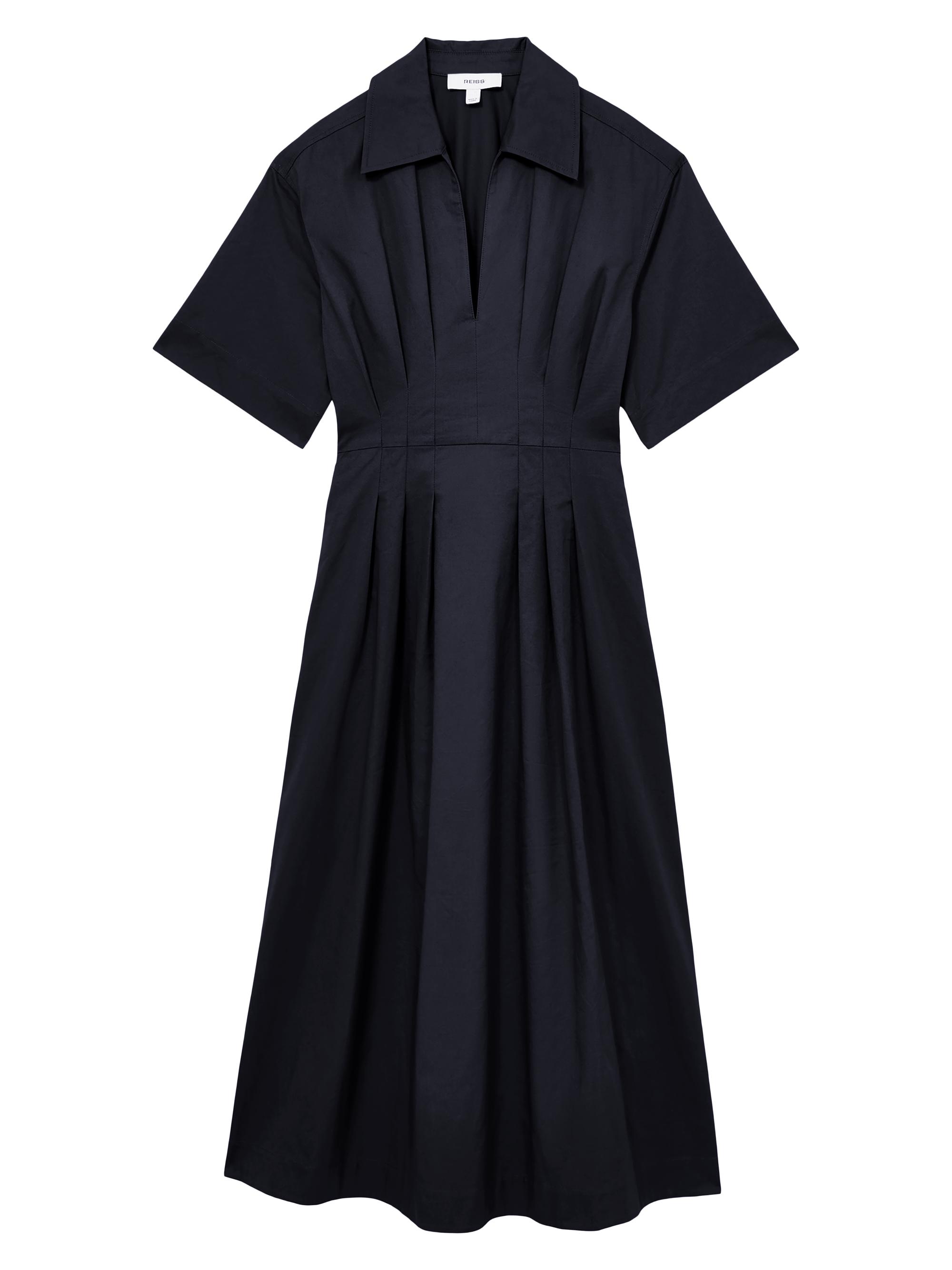 Reiss Aubrey Pleated Cotton Midi-Dress | Saks Fifth Avenue