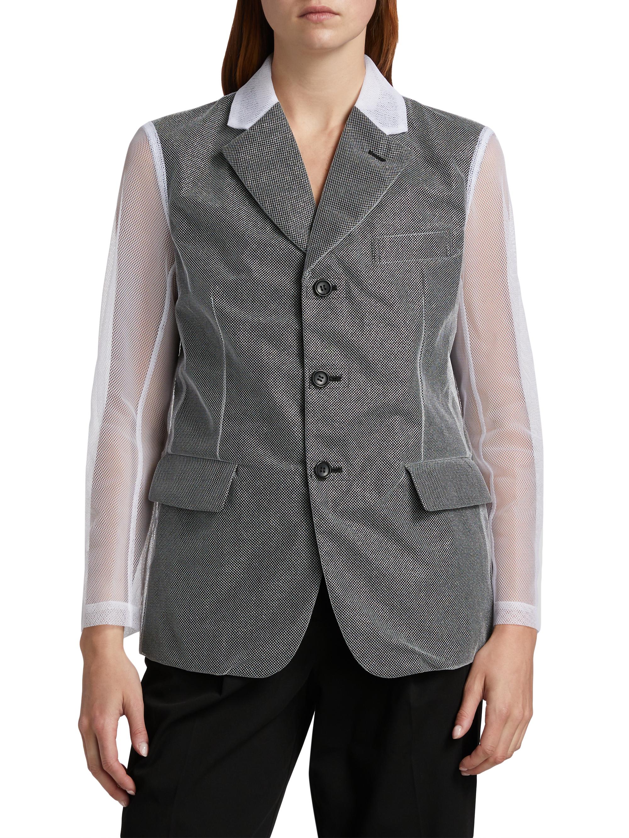 Comme des Garçons Tulle Layered Tailored Jacket | Saks Fifth Avenue