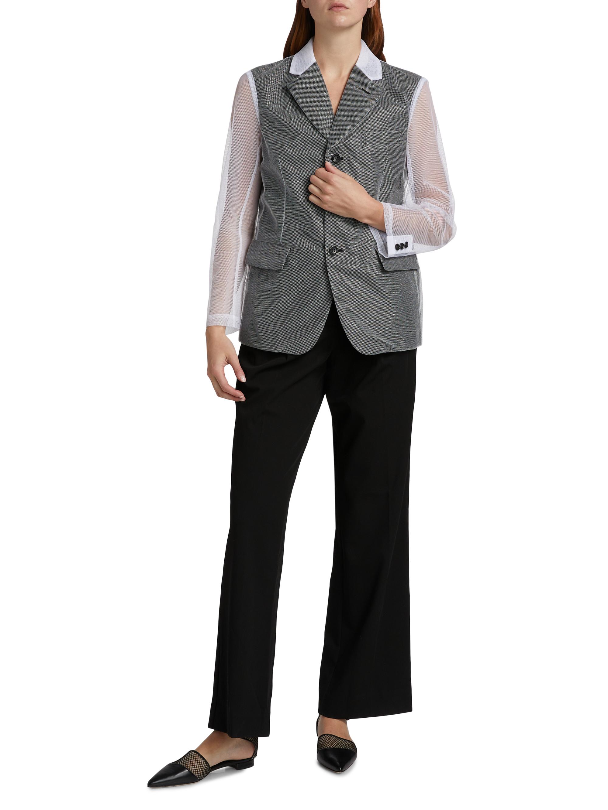 Comme des Garçons Tulle Layered Tailored Jacket | Saks Fifth Avenue