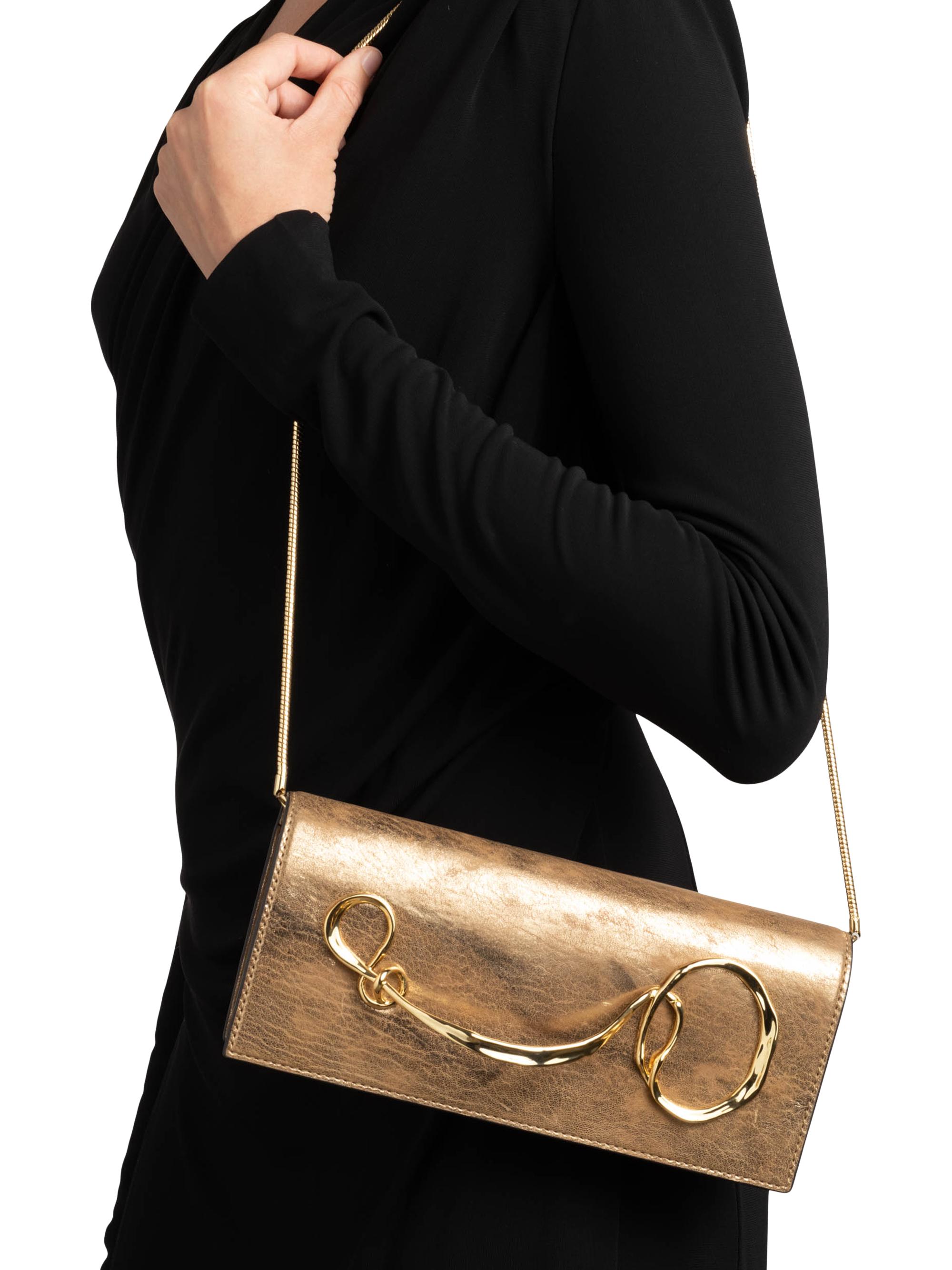 Alexis Bittar Twisted Handle Leather Clutch | Saks Fifth Avenue