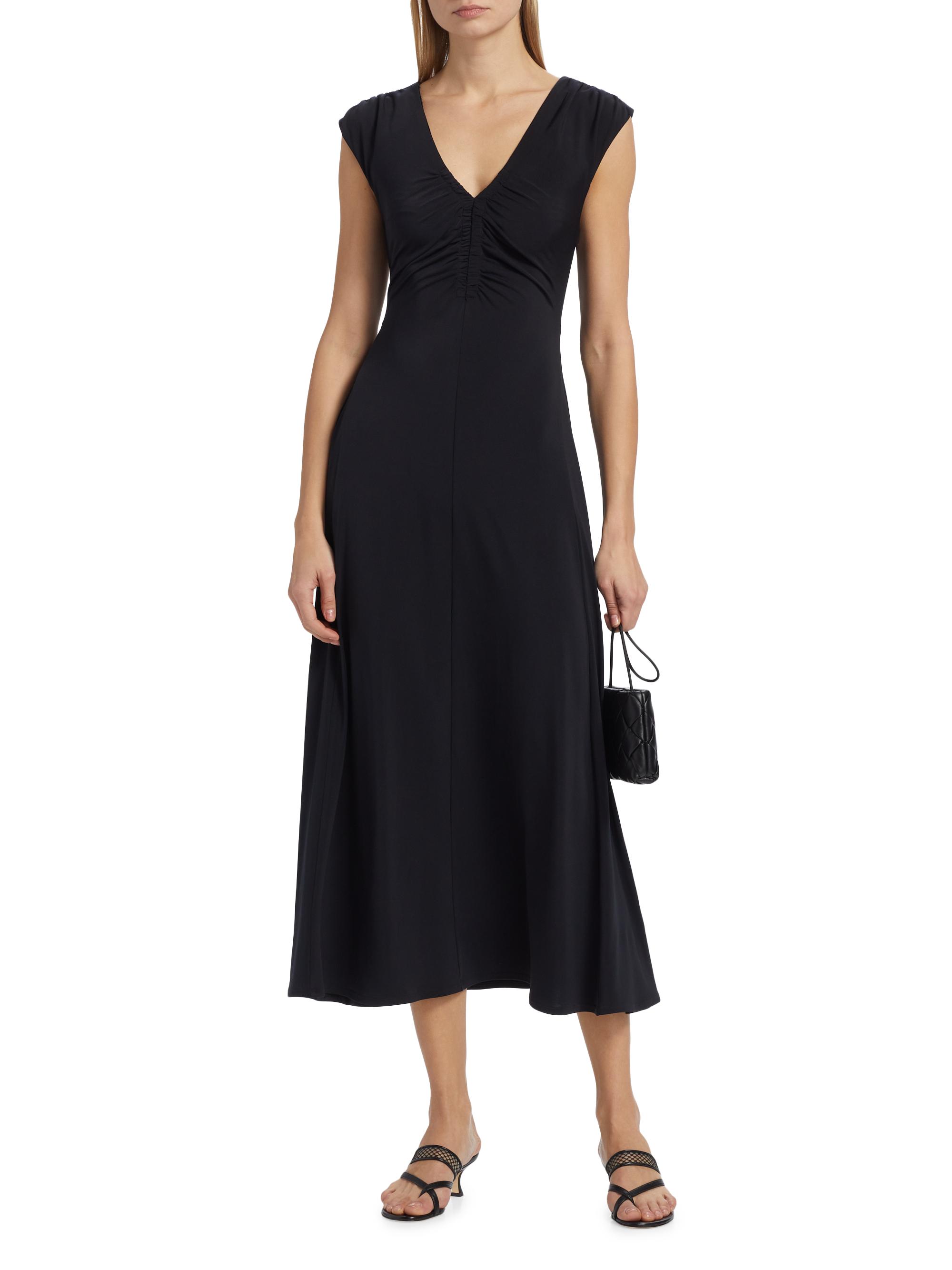 Derek Lam 10 Crosby Isabel Ruched Sleeveless Midi-Dress | Saks Fifth Avenue