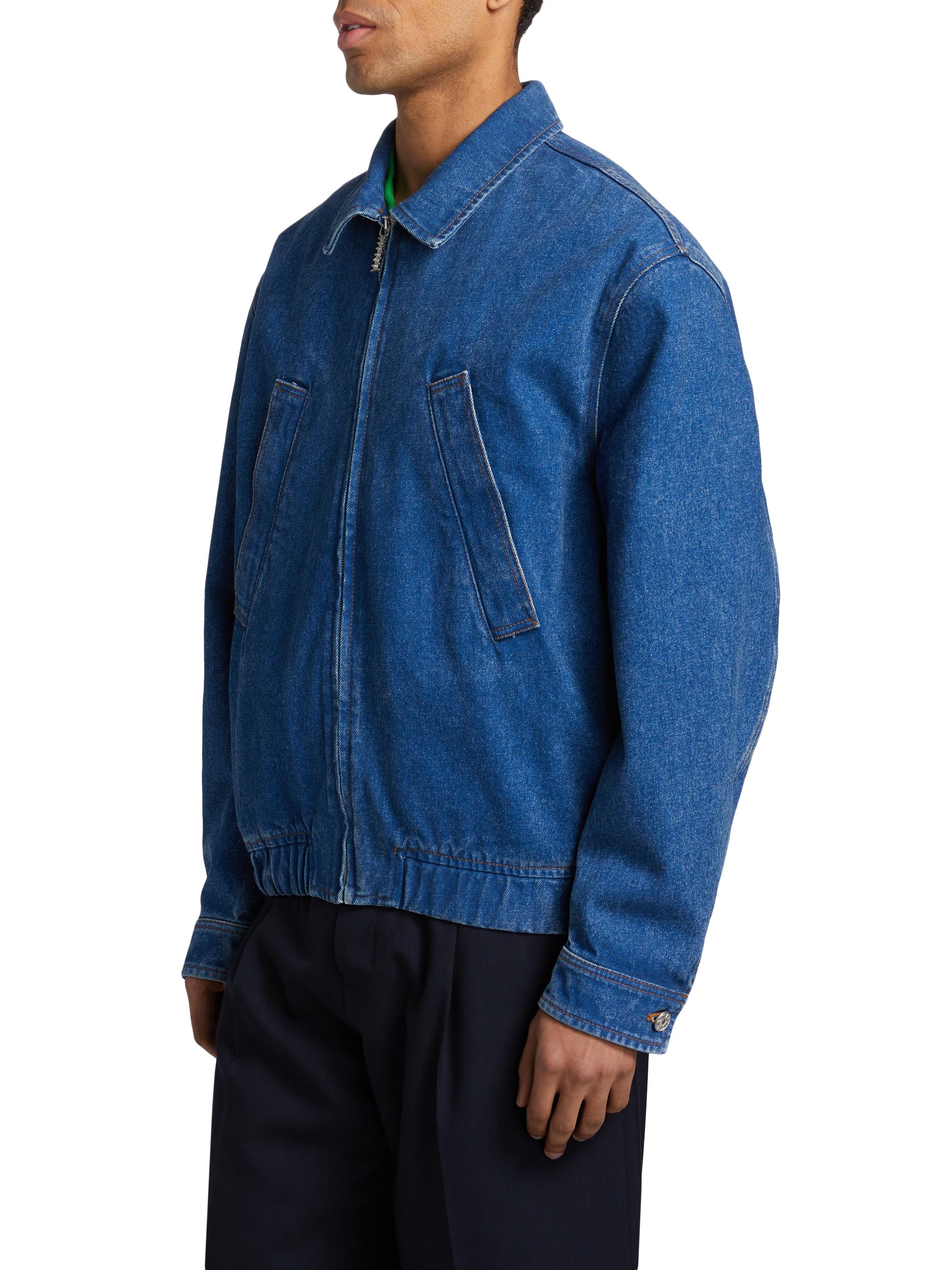 Marni Patch Logo Denim Bomber Jacket | Saks Fifth Avenue
