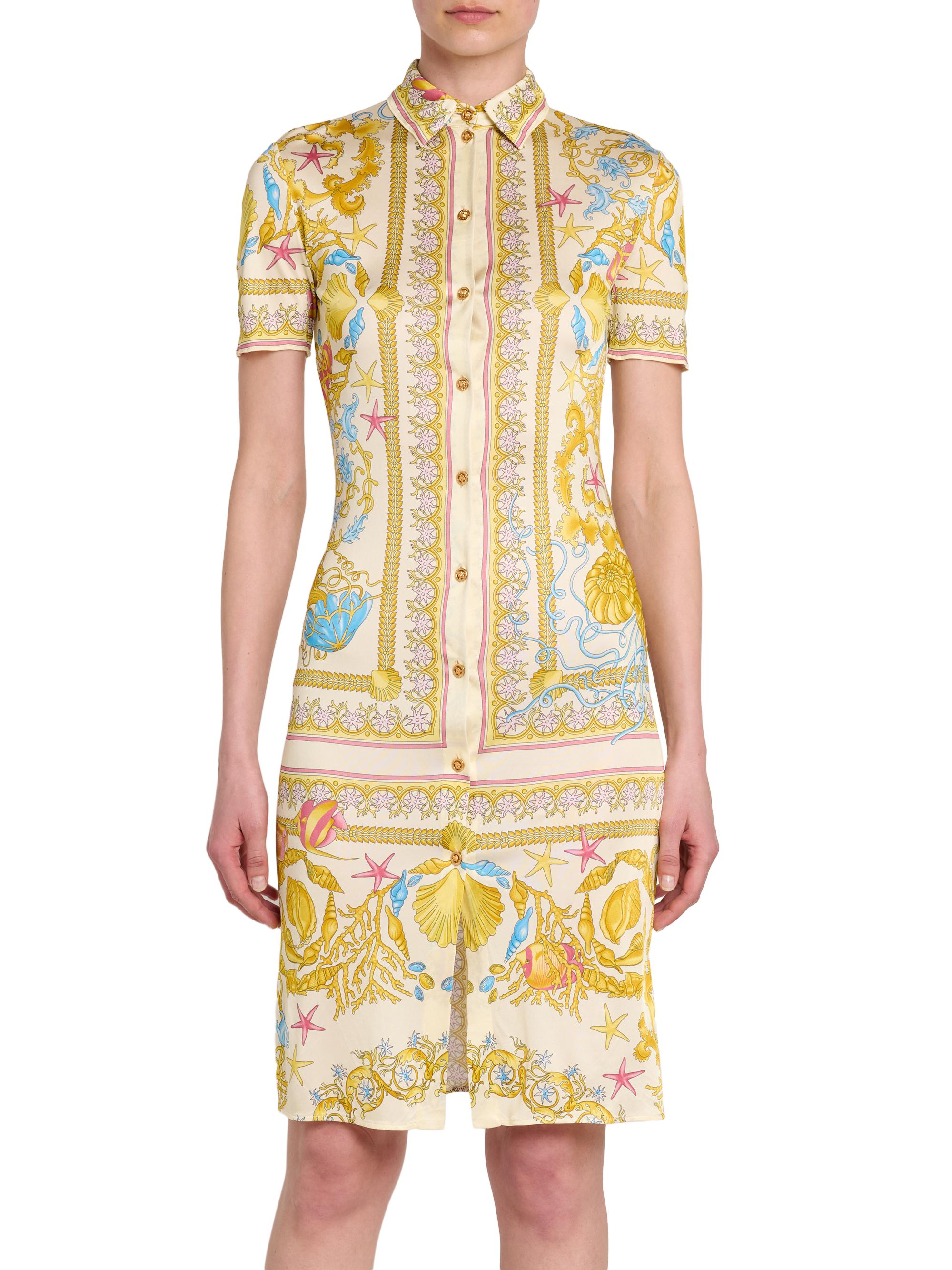 Versace Barocco Sea Sheath Shirtdress | Saks Fifth Avenue