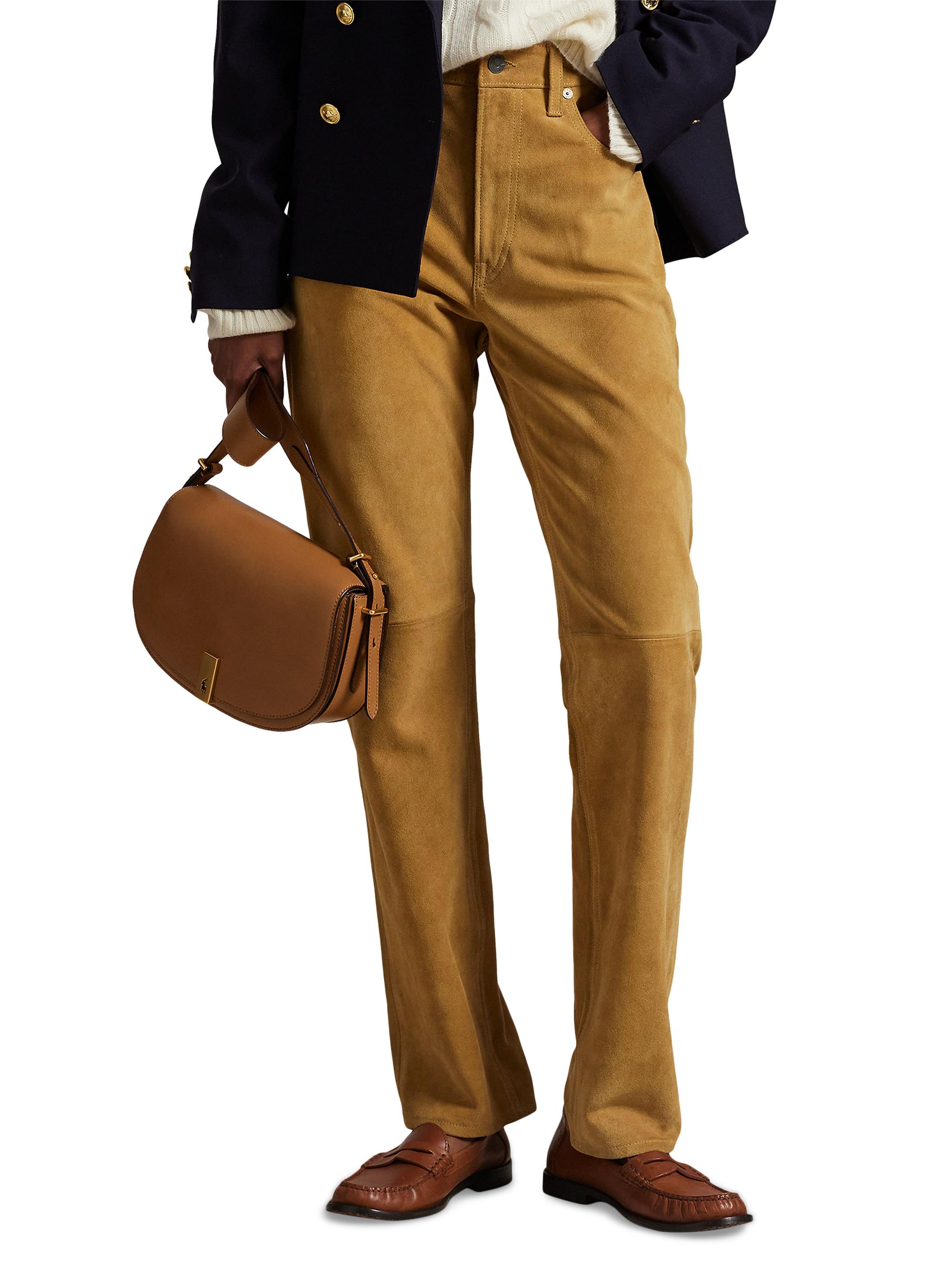 Polo Ralph Lauren Leather Straight-Leg Pants | Saks Fifth Avenue