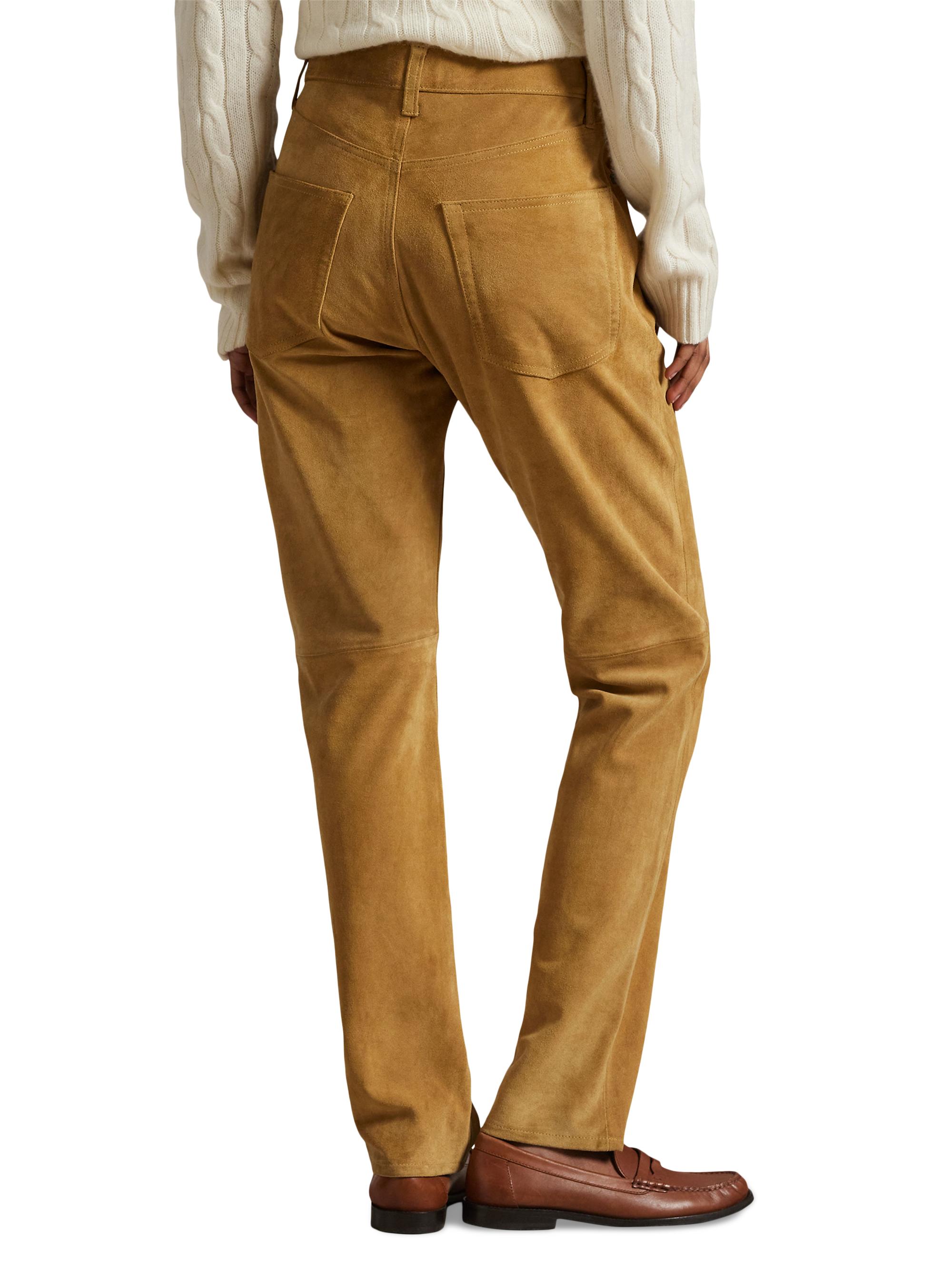 Polo Ralph Lauren Leather Straight-Leg Pants | Saks Fifth Avenue