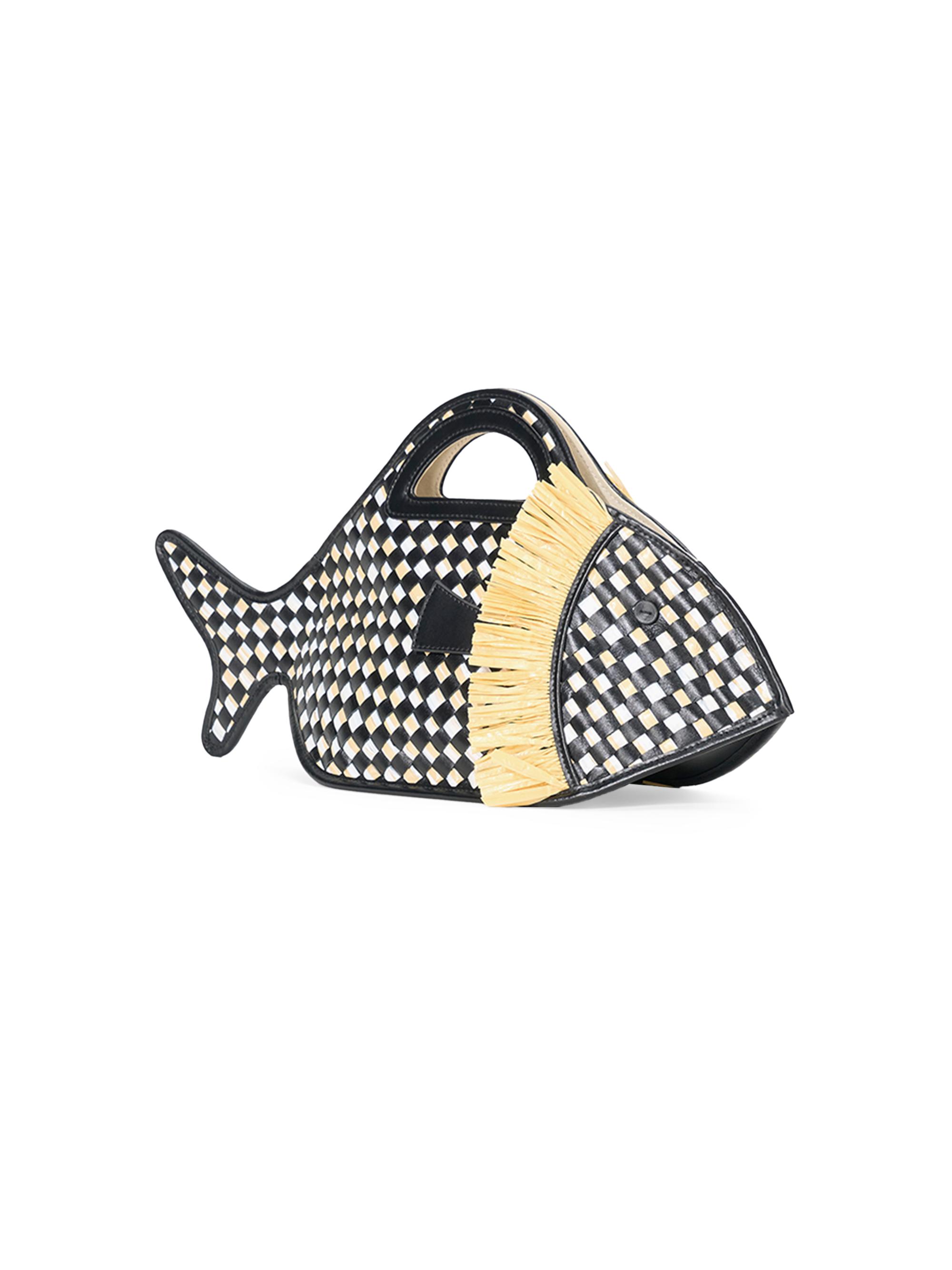 Staud Cleo Fish Raffia Basket Bag | Saks Fifth Avenue