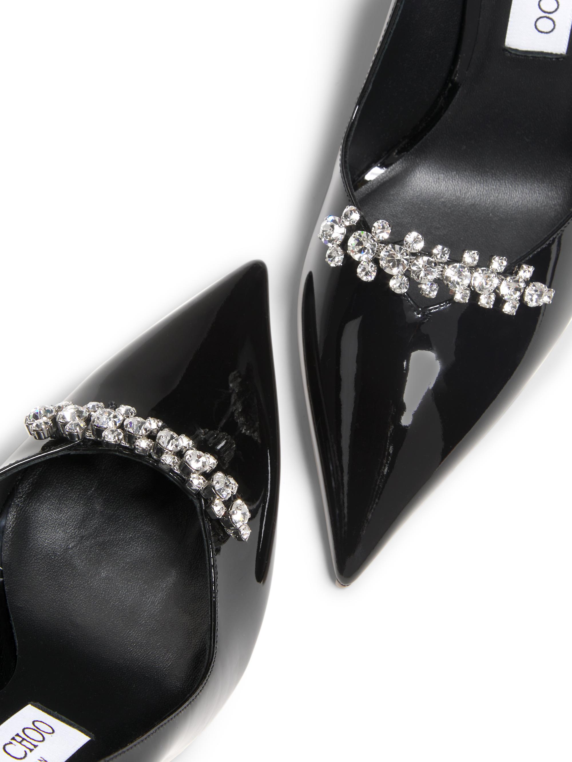 Jimmy Choo Core Belinda 90MM Embellished Patent Leather Pumps | Saks ...