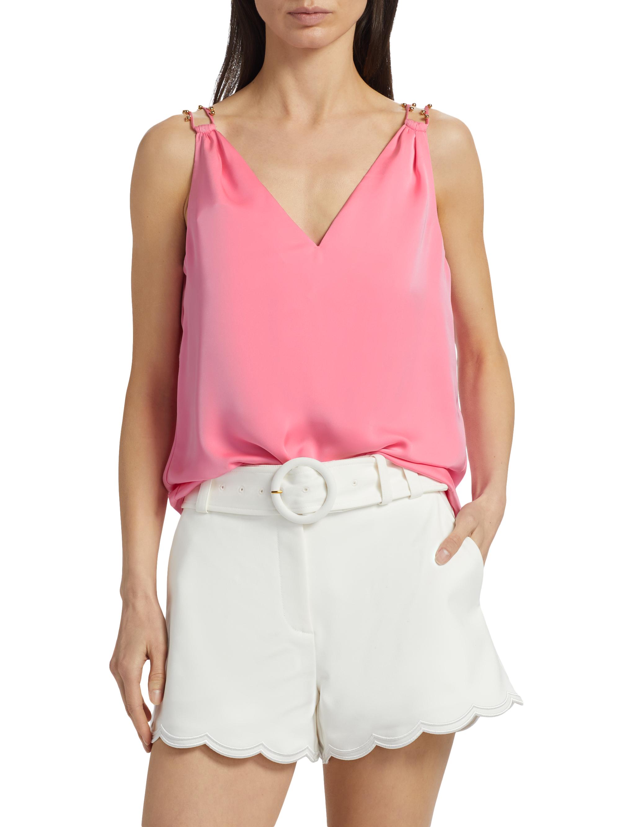 Ramy Brook Sara Bead-Embellished V-Neck Top | Saks Fifth Avenue