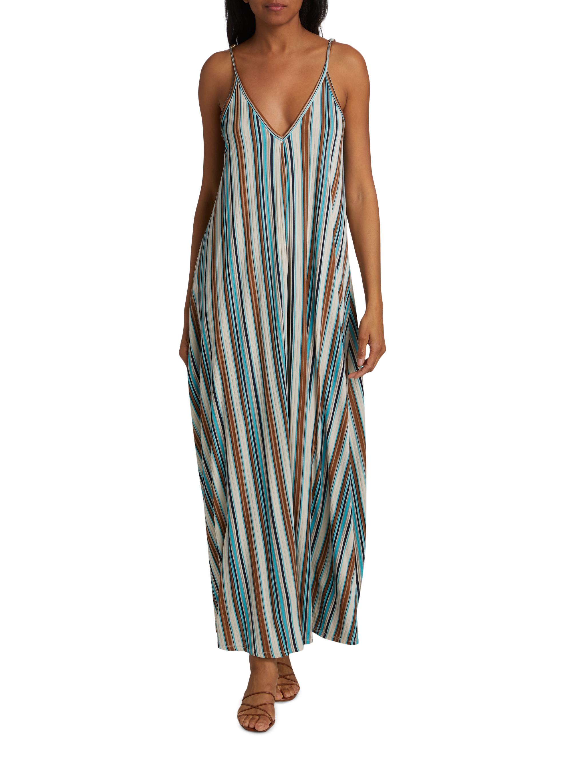Ramy Brook Clara Striped Sleeveless Maxi Dress | Saks Fifth Avenue