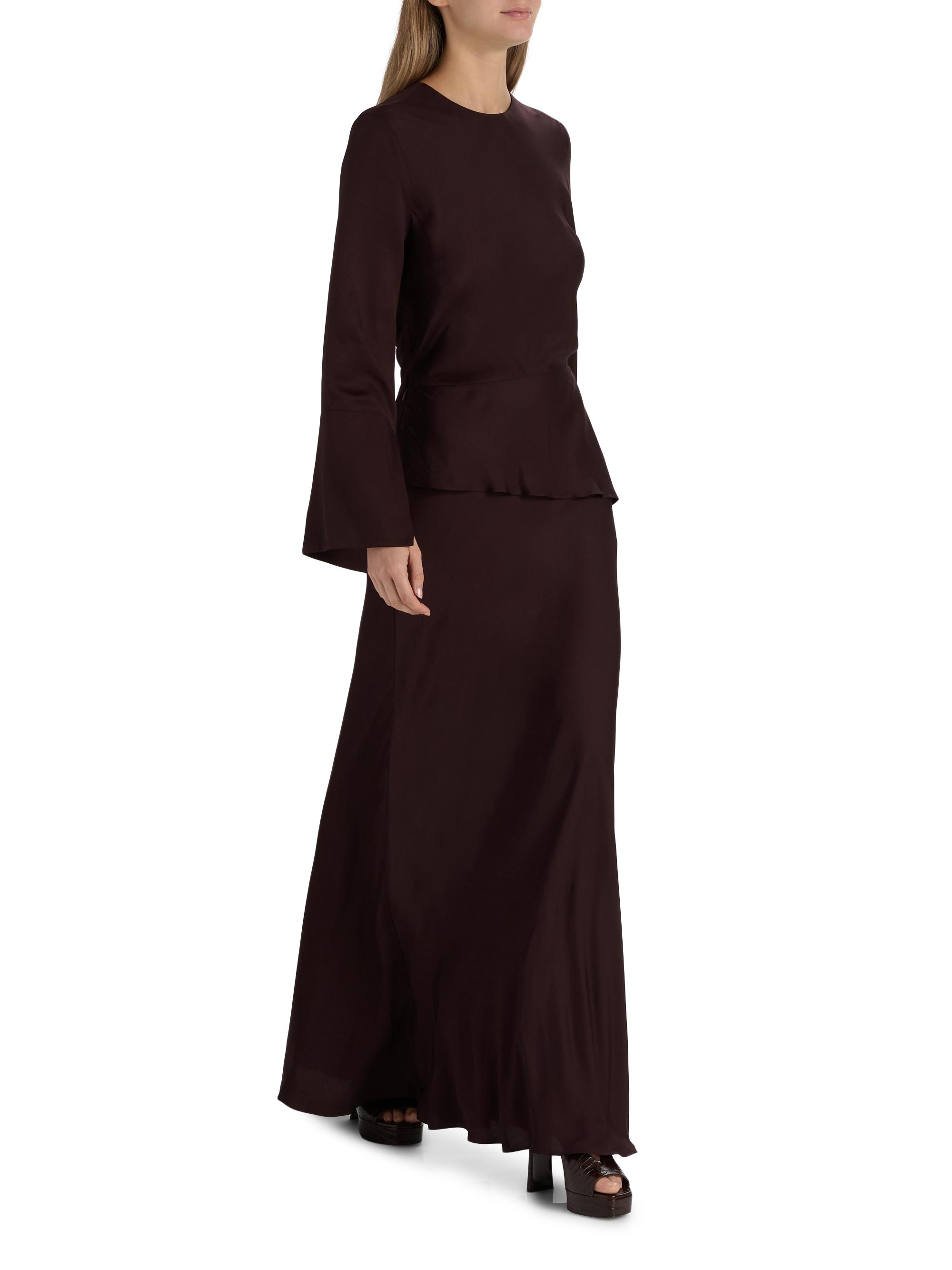 Brandon Maxwell Violet Layered Flare-Sleeve Gown | Saks Fifth Avenue