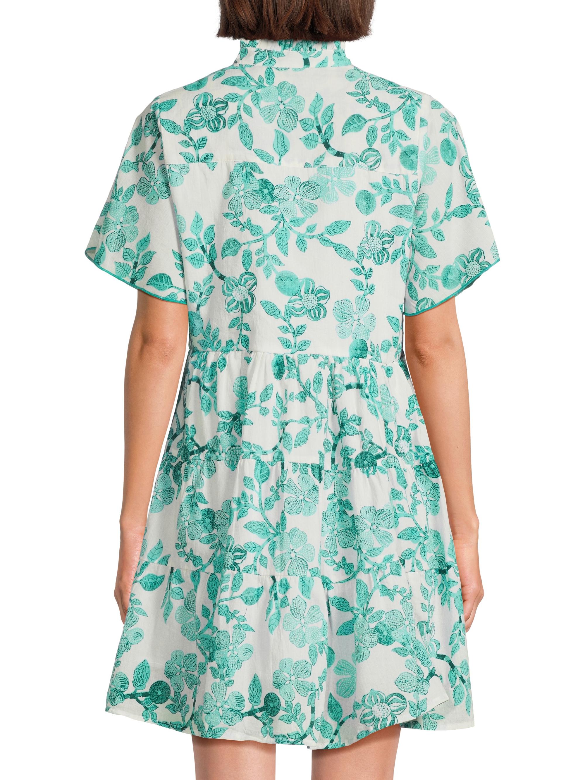 Ro's Garden Vibeka Floral Mini Shirtdress | Saks Fifth Avenue