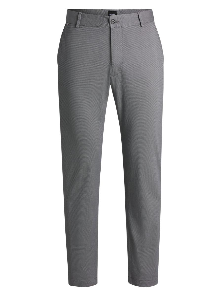 BOSS Regular-Fit Trousers in Printed Stretch Cotton | Saks Fifth Avenue
