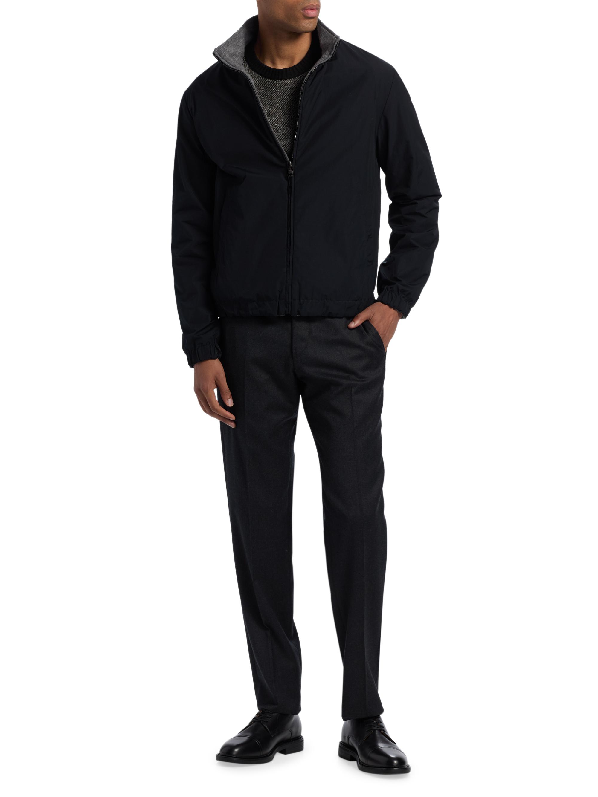 Saks Fifth Avenue Reversible Cotton-Blend Bomber Jacket | Saks Fifth Avenue