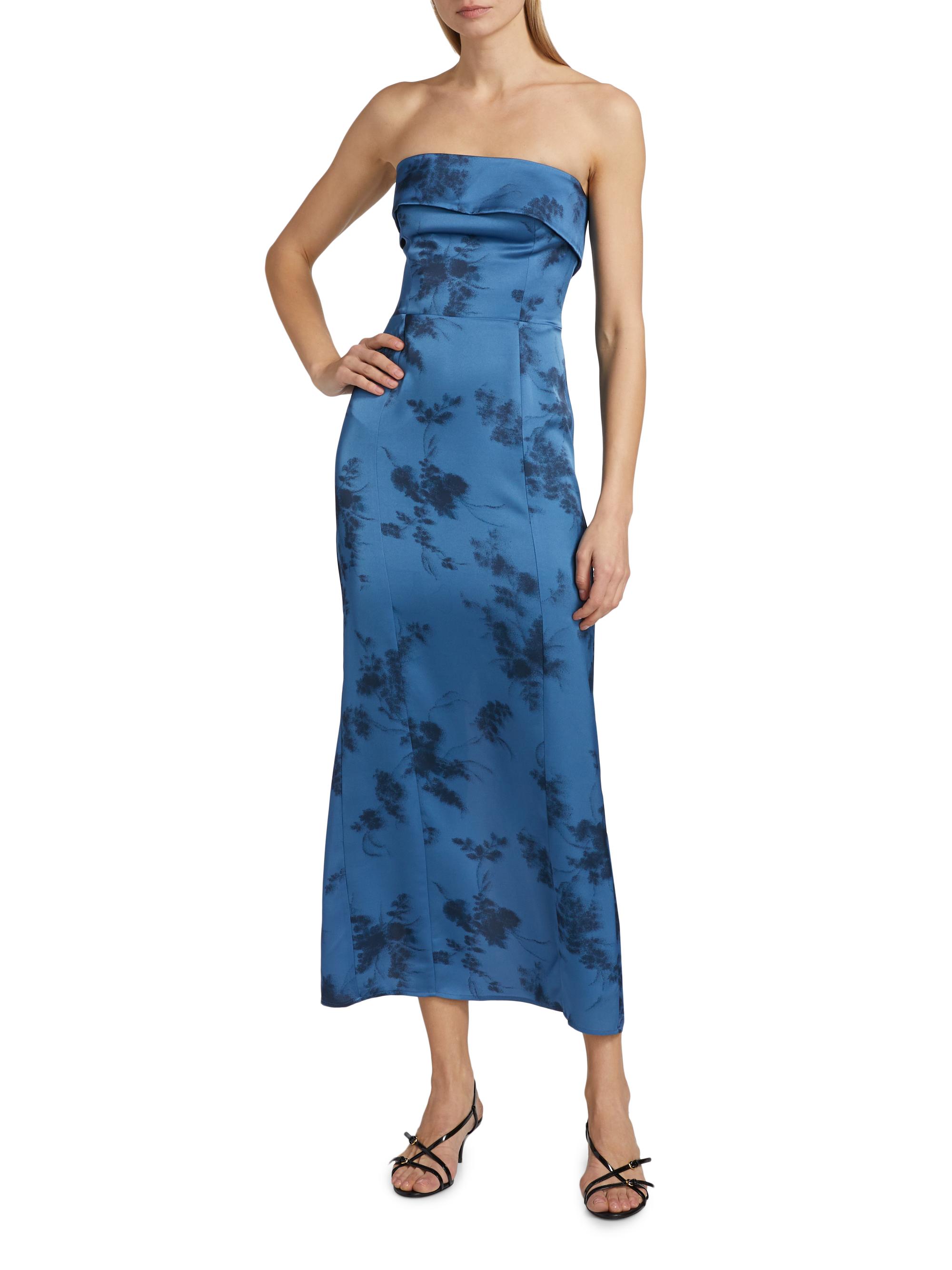Reformation Johan Satin Cocktail Dress | Saks Fifth Avenue