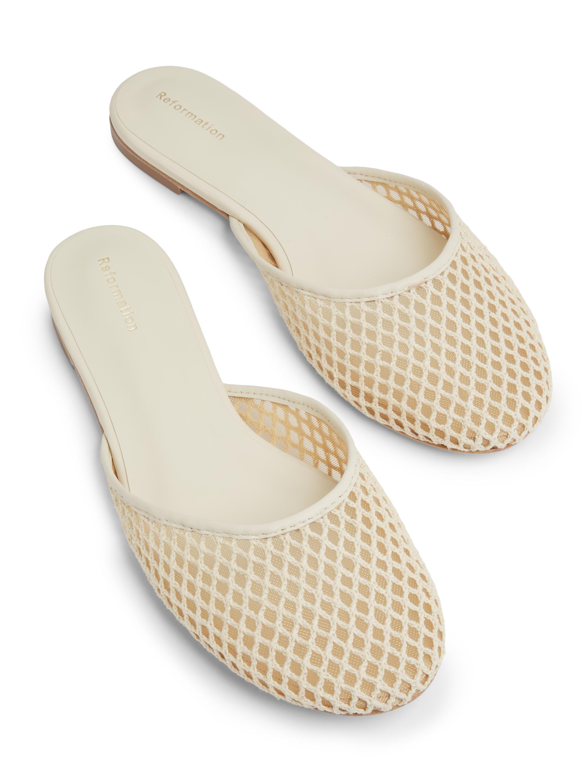 Reformation Melly Crochet Flat Mules | Saks Fifth Avenue