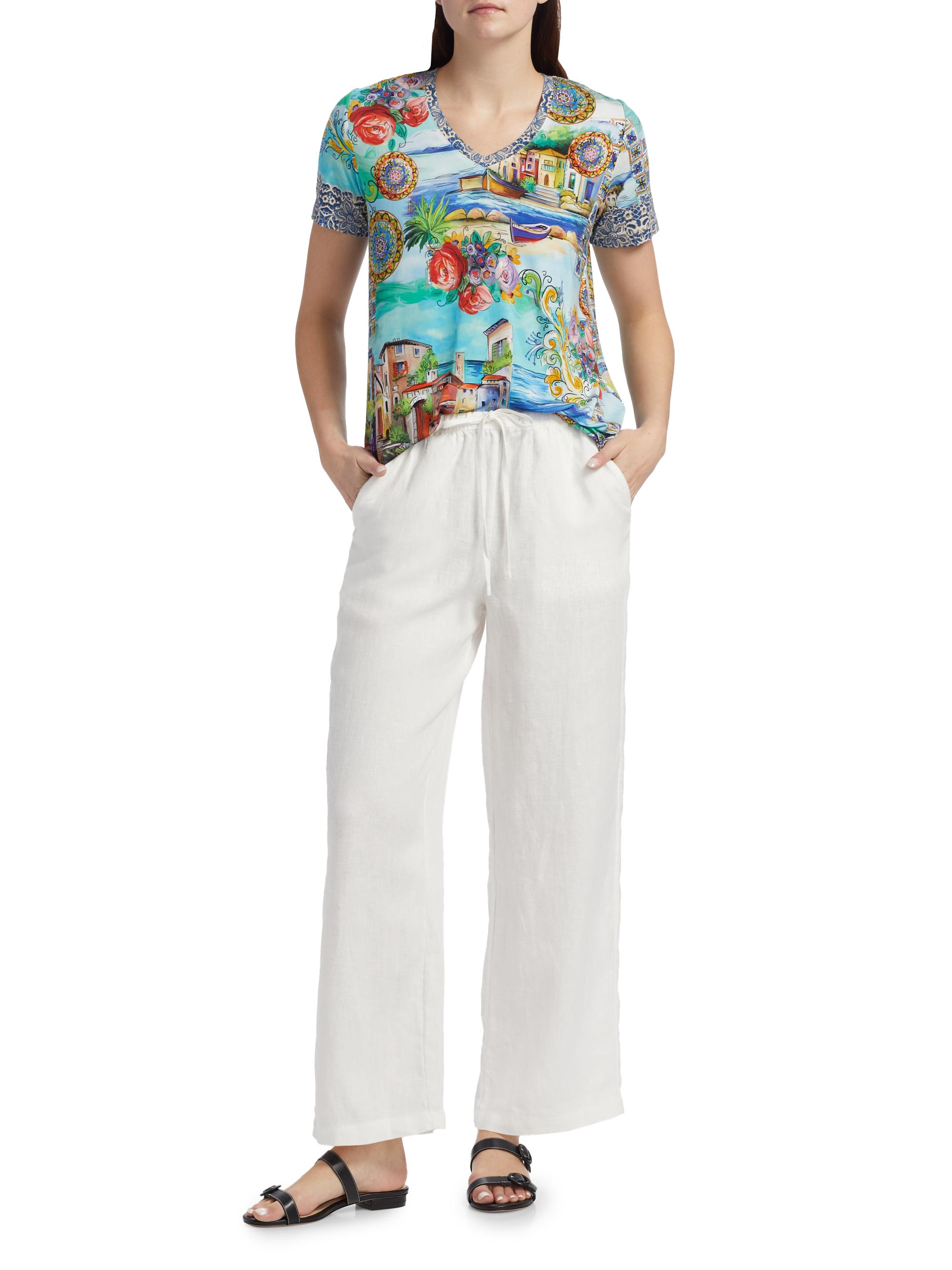 Johnny Was Plus Janie Printed T-Shirt | Saks Fifth Avenue