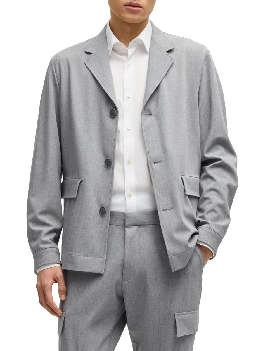 BOSS Relaxed-Fit Jacket in Bonded Stretch Fabric | Saks Fifth Avenue