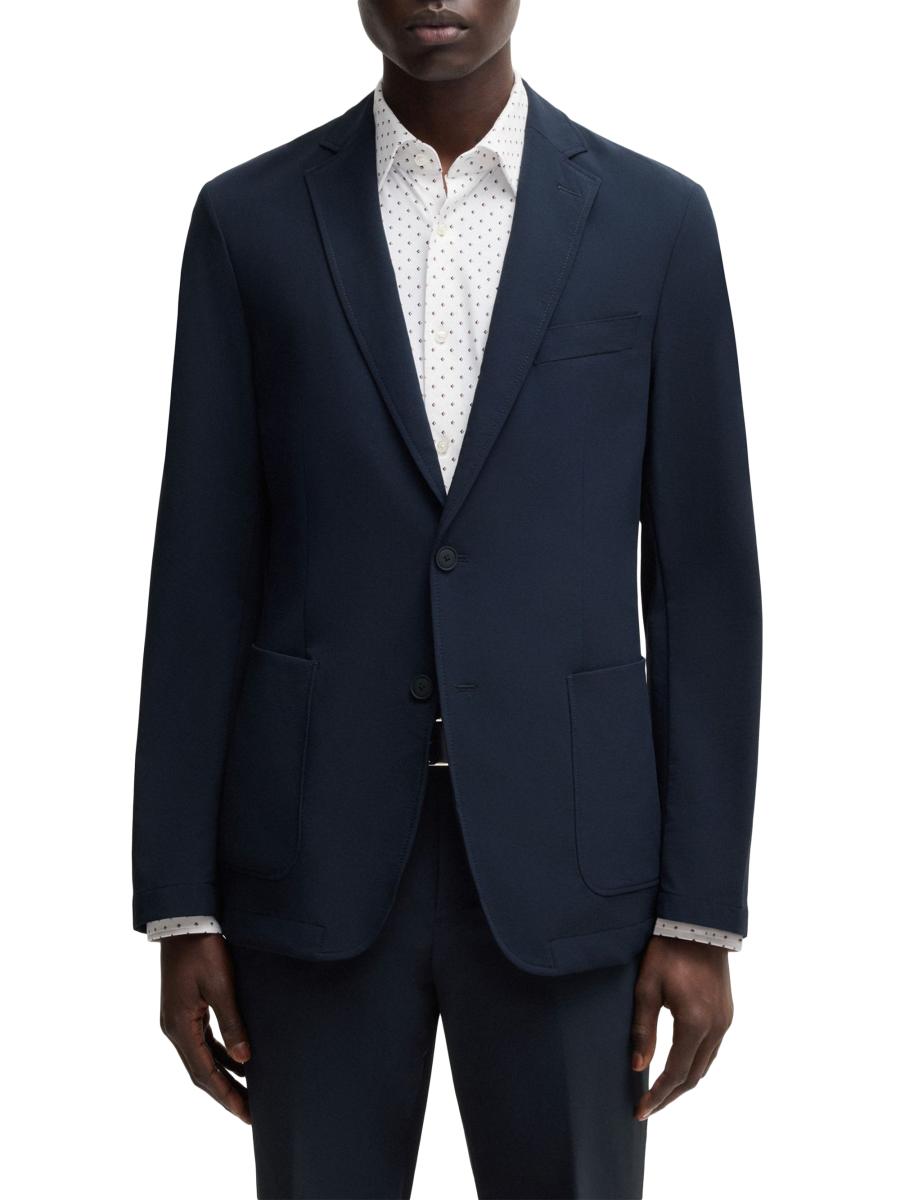 BOSS Slim-Fit Suit Jacket in Stretch Softshell | Saks Fifth Avenue