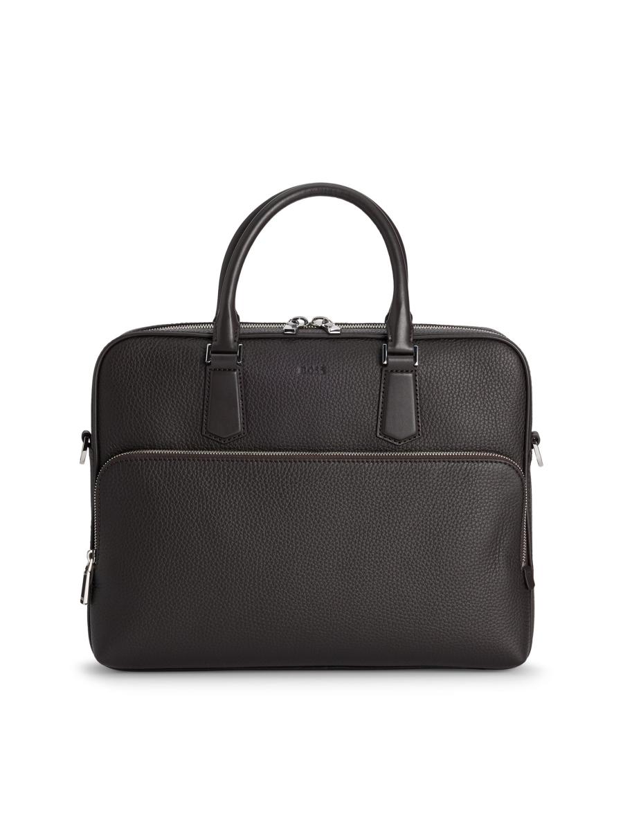 BOSS Grained Italian-Leather Document Case with Embossed Logo | Saks ...