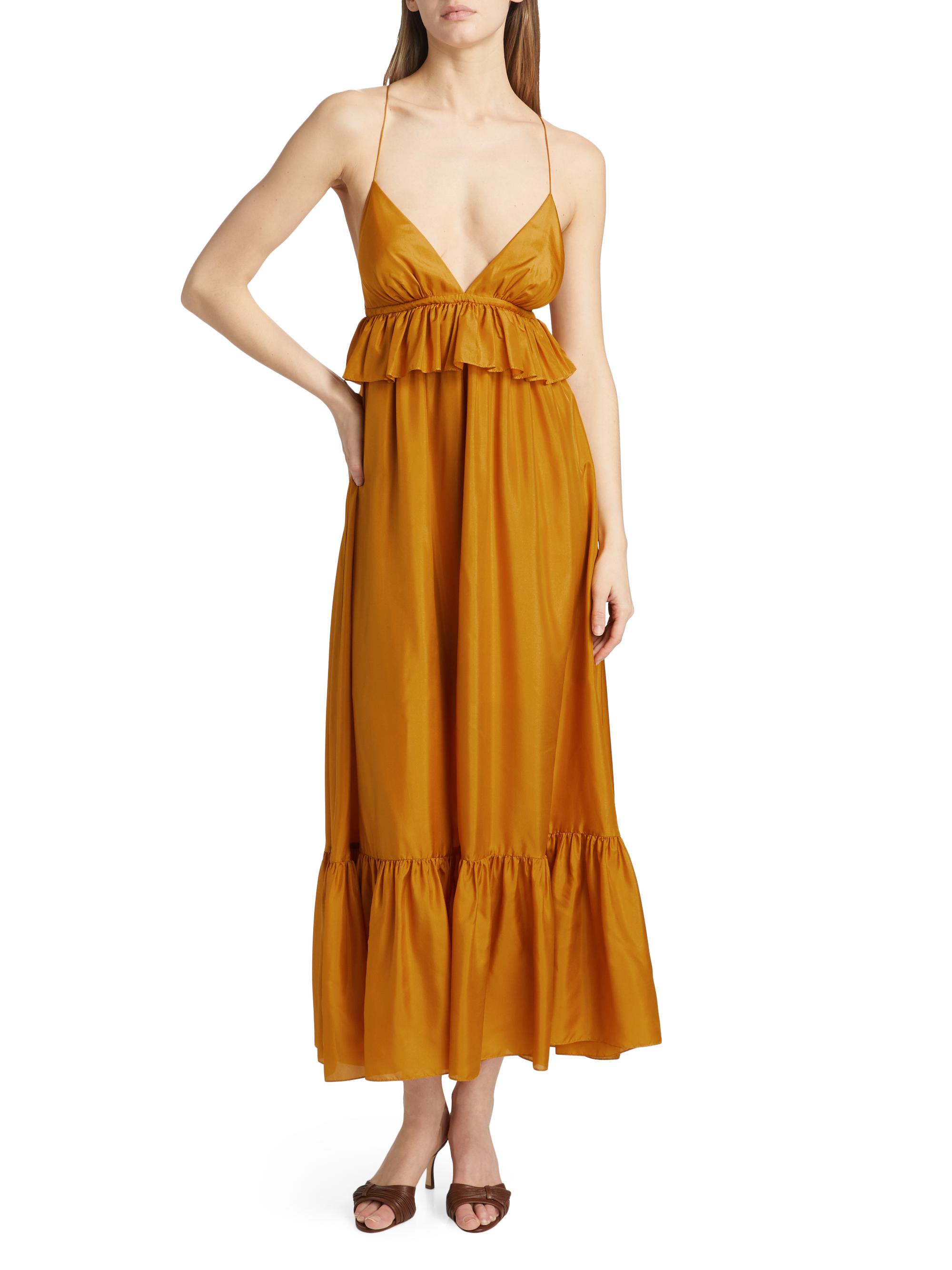 Zimmermann Rhiannon Ruffled Silk Maxi Dress | Saks Fifth Avenue