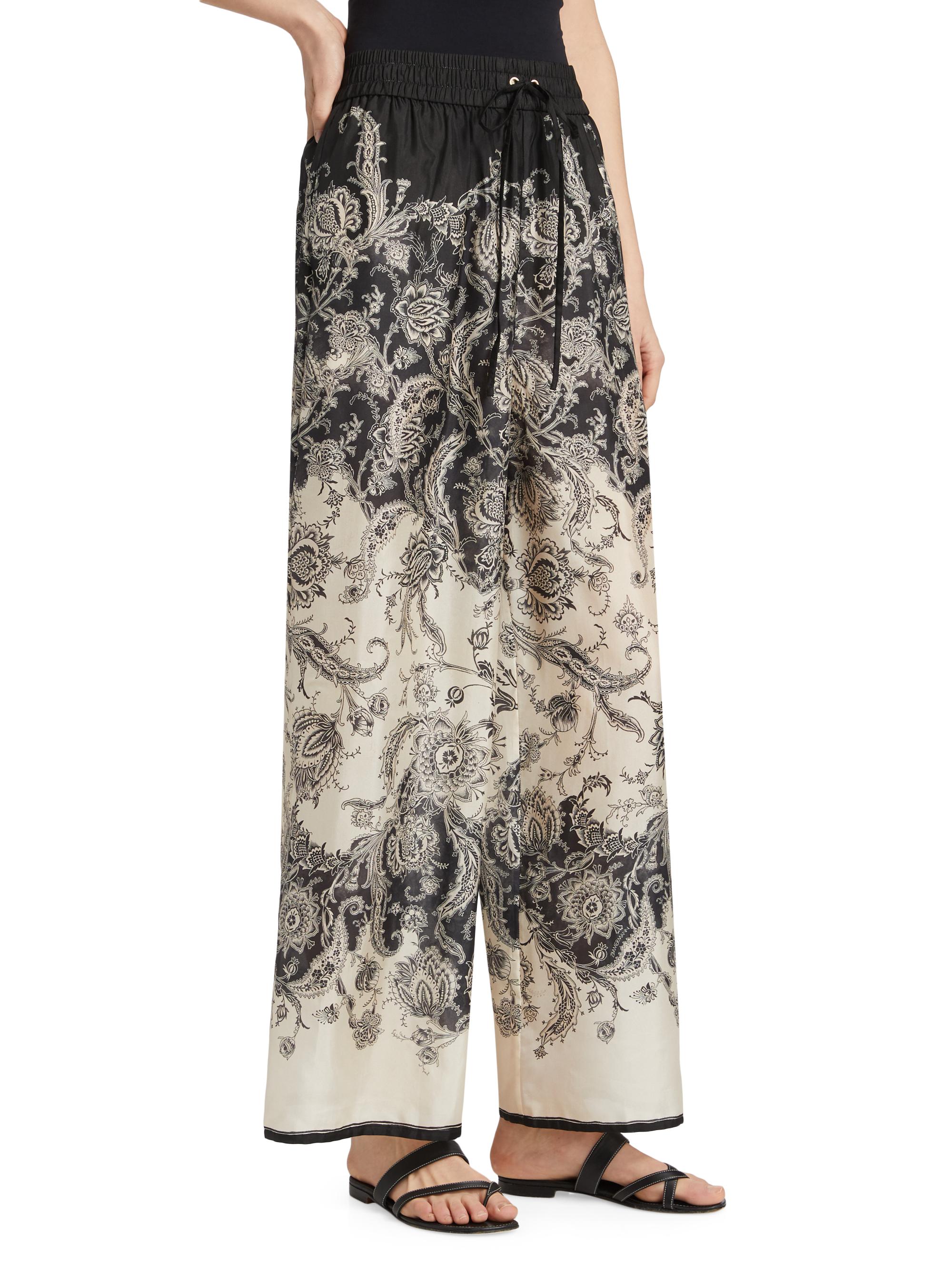 Zimmermann Rhiannon Silk Relaxed Pants | Saks Fifth Avenue
