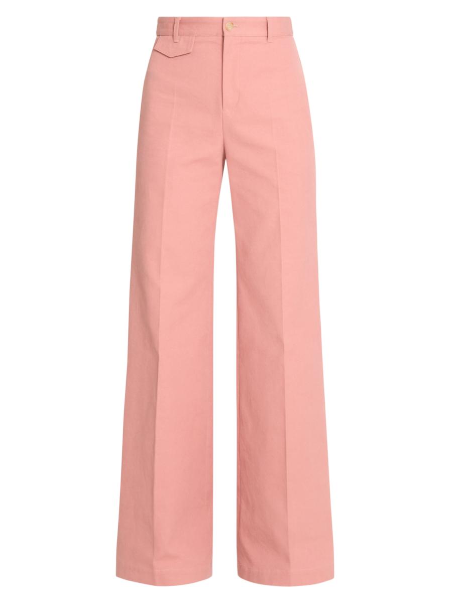 Chloé Woven Cotton Trousers | Saks Fifth Avenue