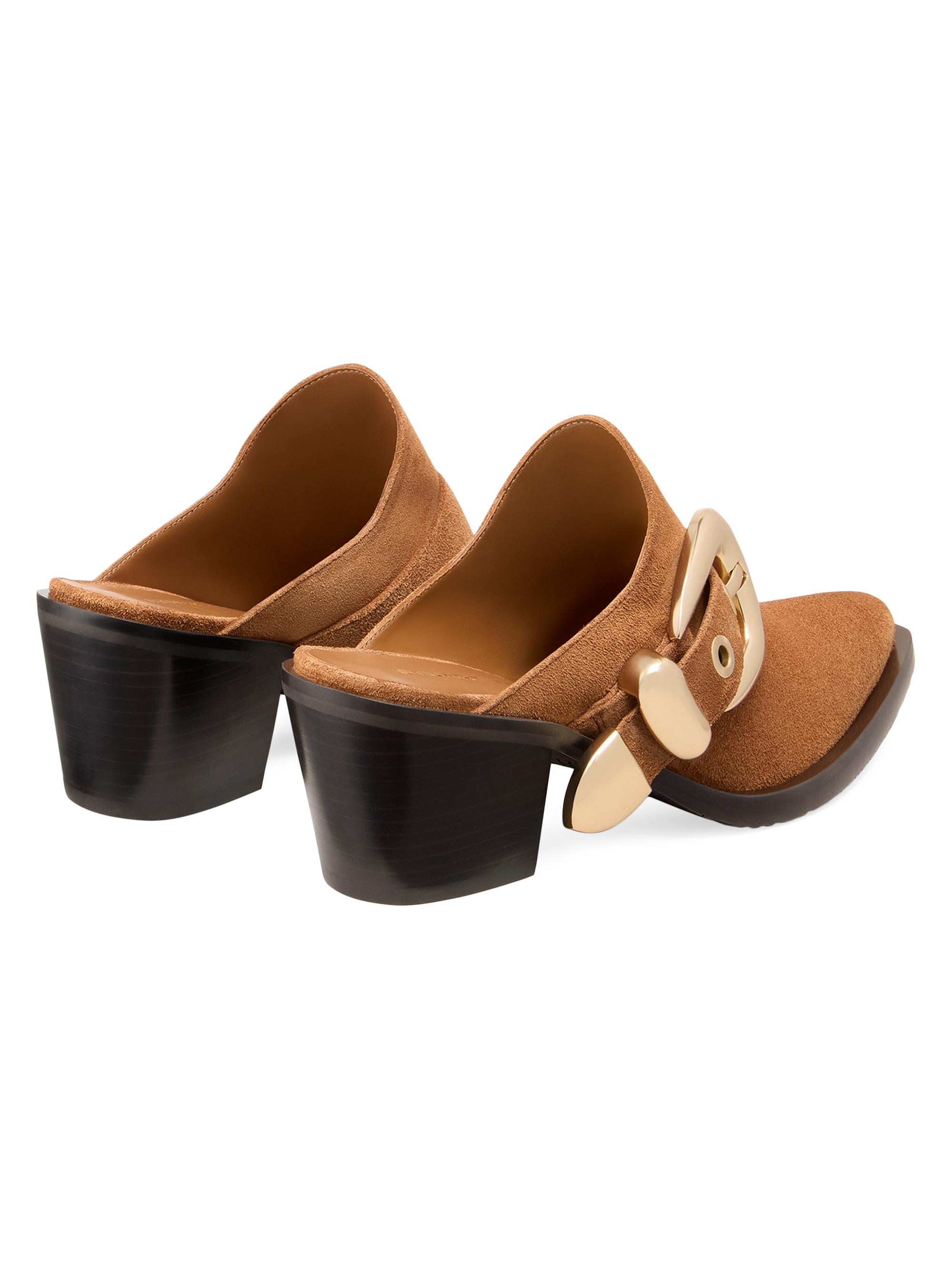 Stuart Weitzman Maven 50MM Suede Block-Heel Mules | Saks Fifth Avenue