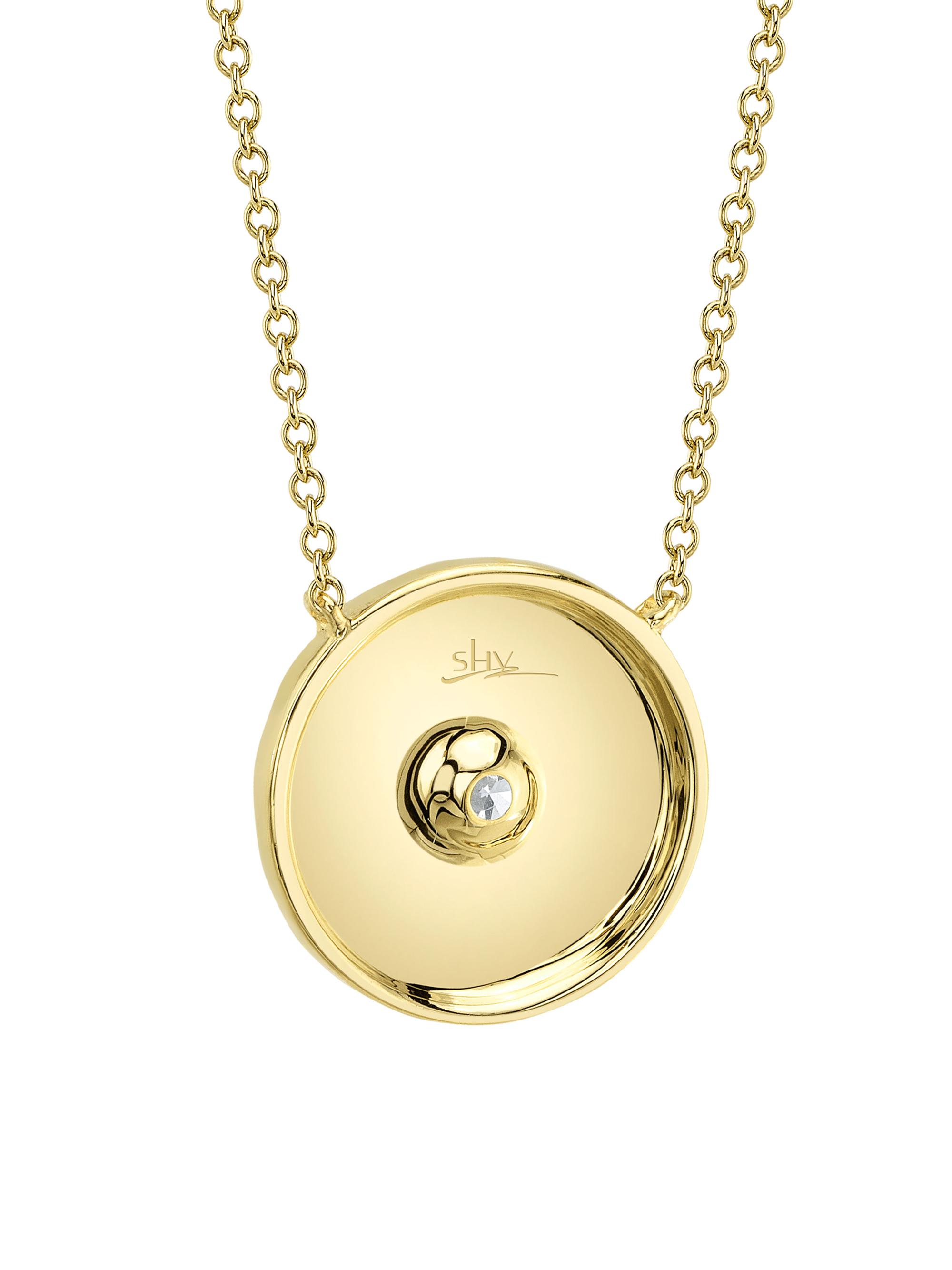 Shy Creation Kate 14K Yellow Gold & 0.20 TCW Diamond Starburst Pendant ...