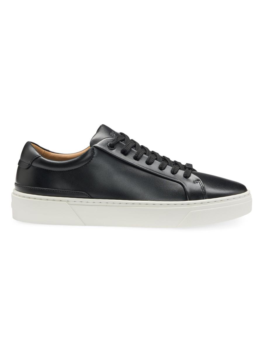 BOSS Leather Low-Top Trainers with Branded Lace Loop | Saks Fifth Avenue