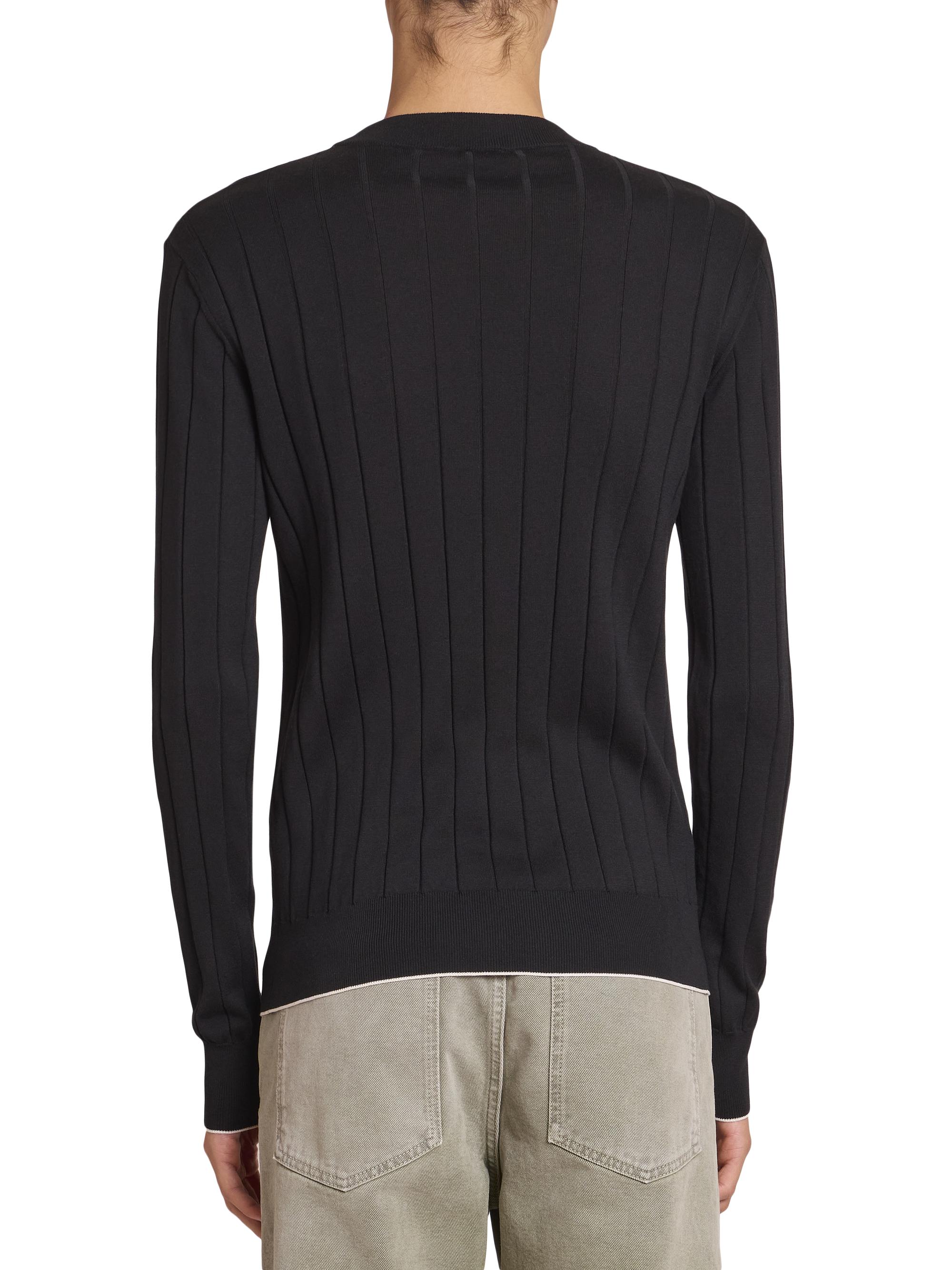 Balmain Logo-Embroidered Silk-Blend Sweater | Saks Fifth Avenue