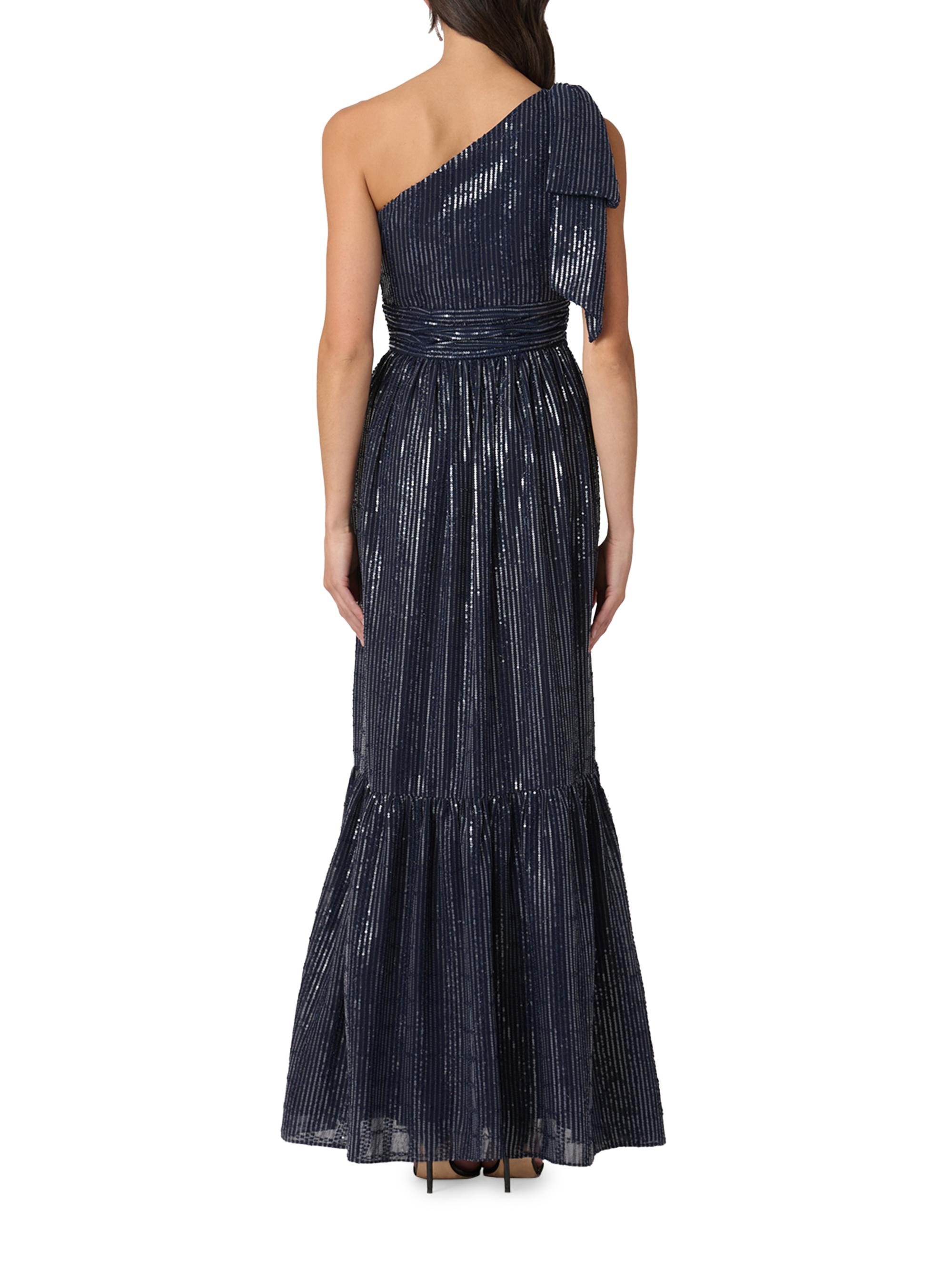 Shoshanna Indigo Sequined One-Shoulder Gown | Saks Fifth Avenue