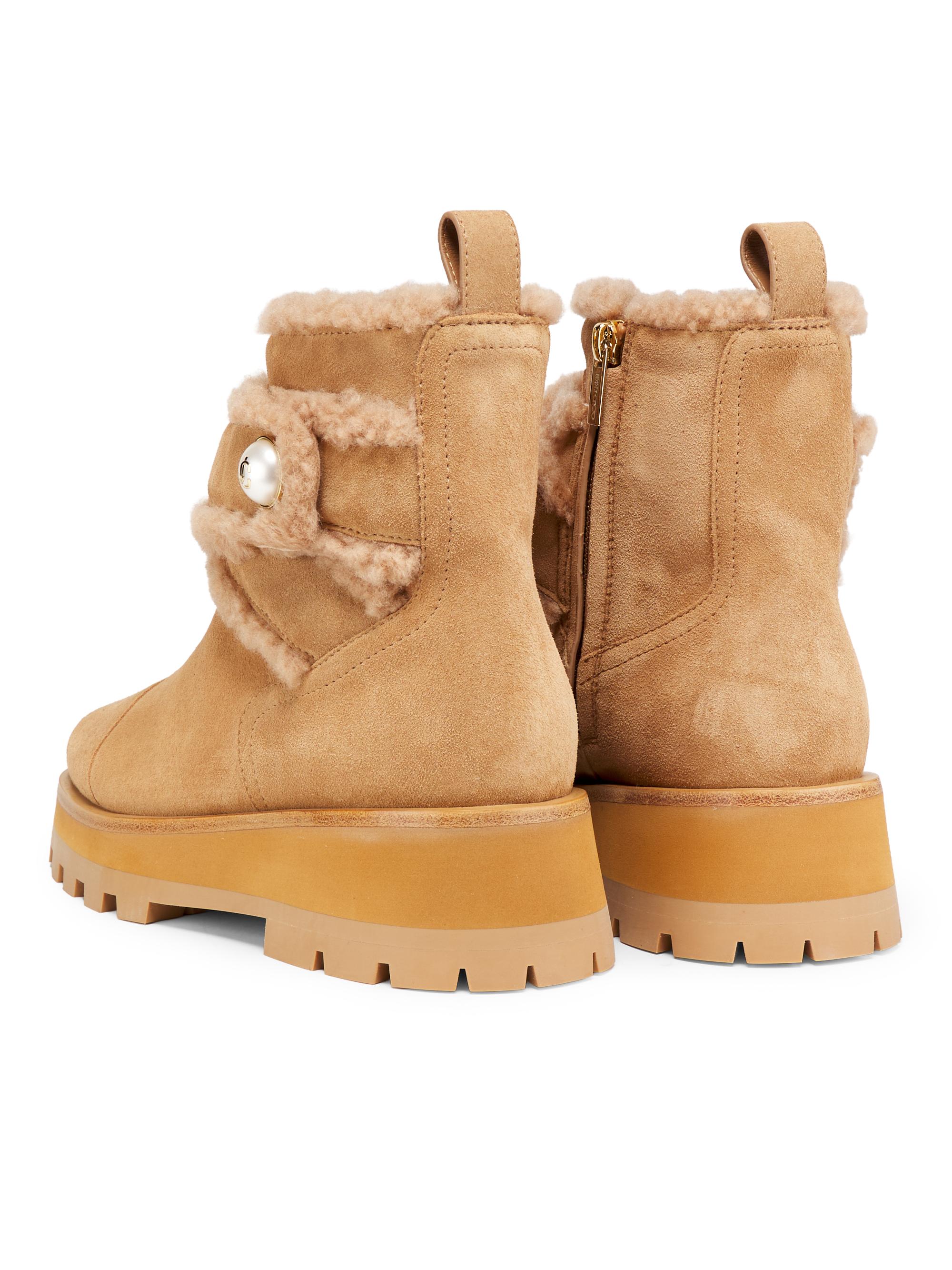 Jimmy Choo Meena Shearling Suede Ankle Boots | Saks Fifth Avenue