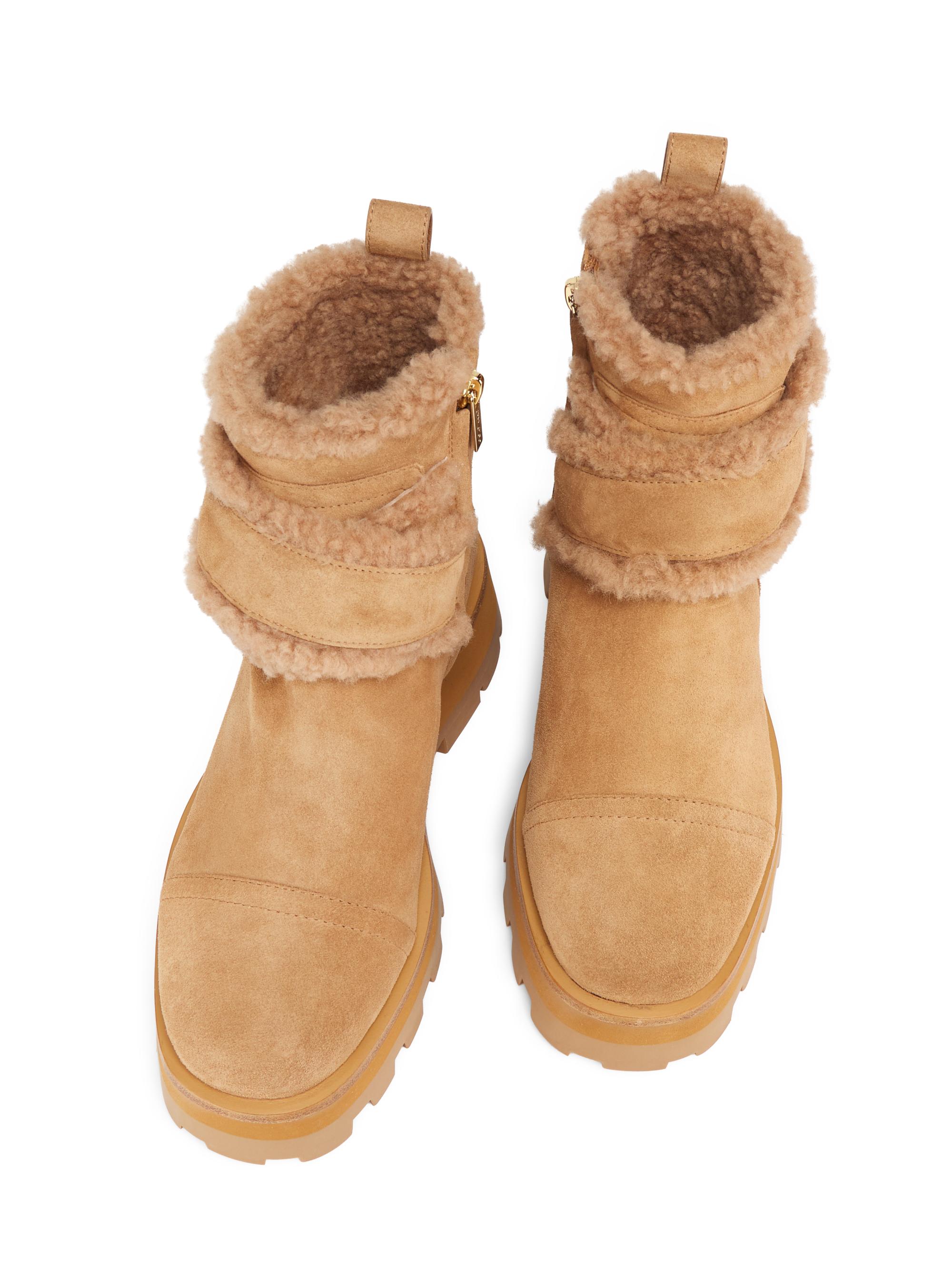 Jimmy Choo Meena Shearling Suede Ankle Boots | Saks Fifth Avenue
