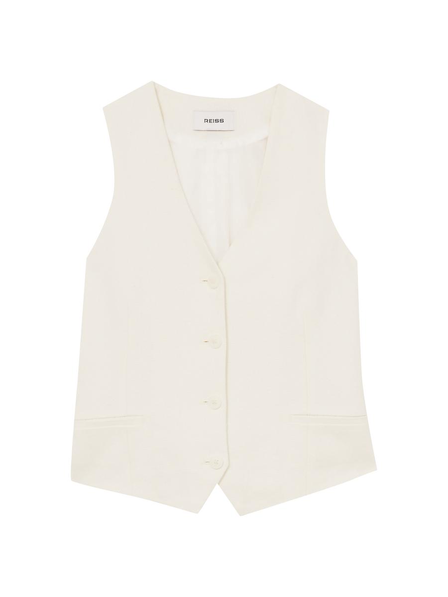 Reiss Devon Woven Vest | Saks Fifth Avenue