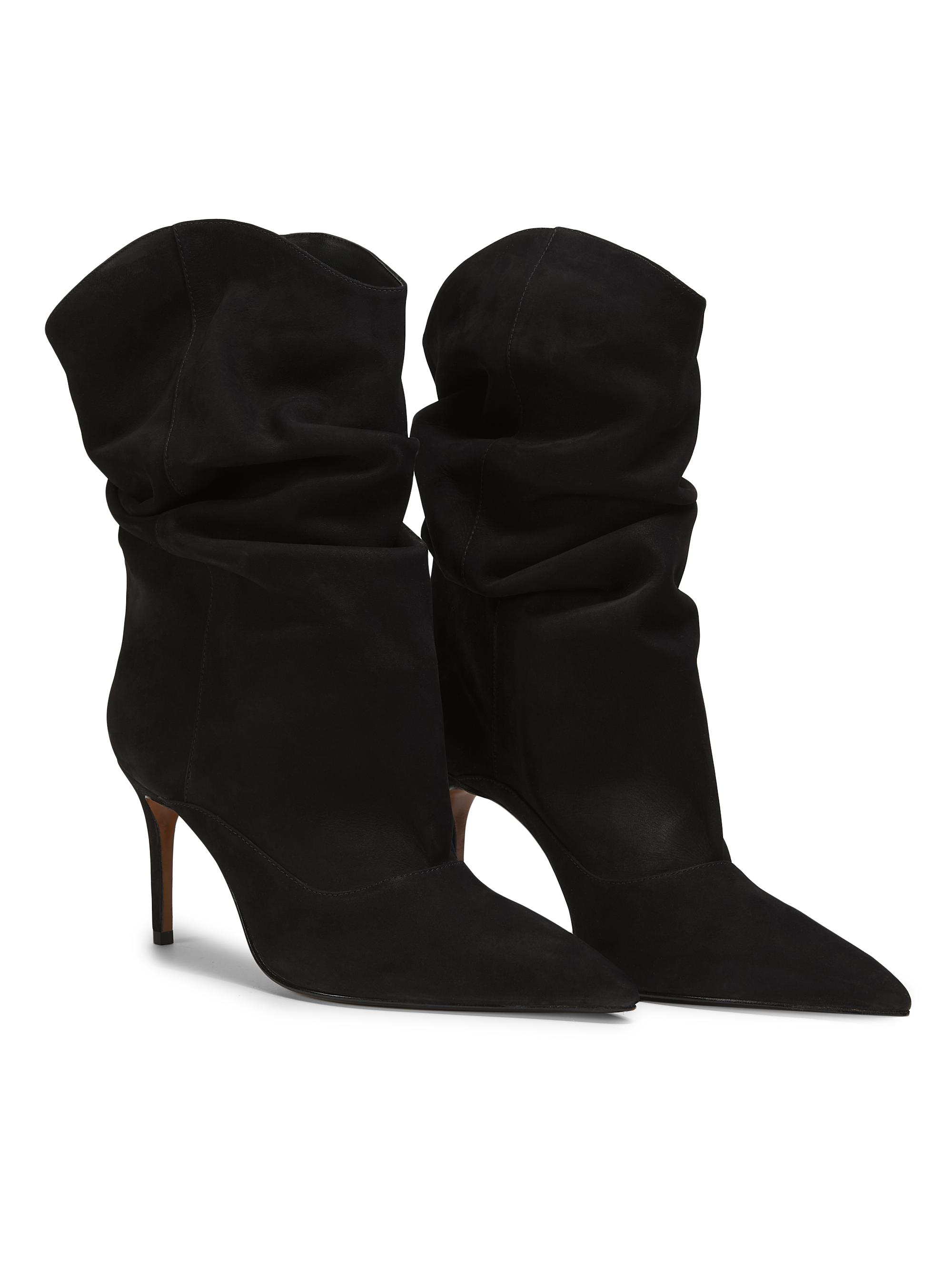 Schutz Maryana 85MM Nubuck Slouch Booties | Saks Fifth Avenue