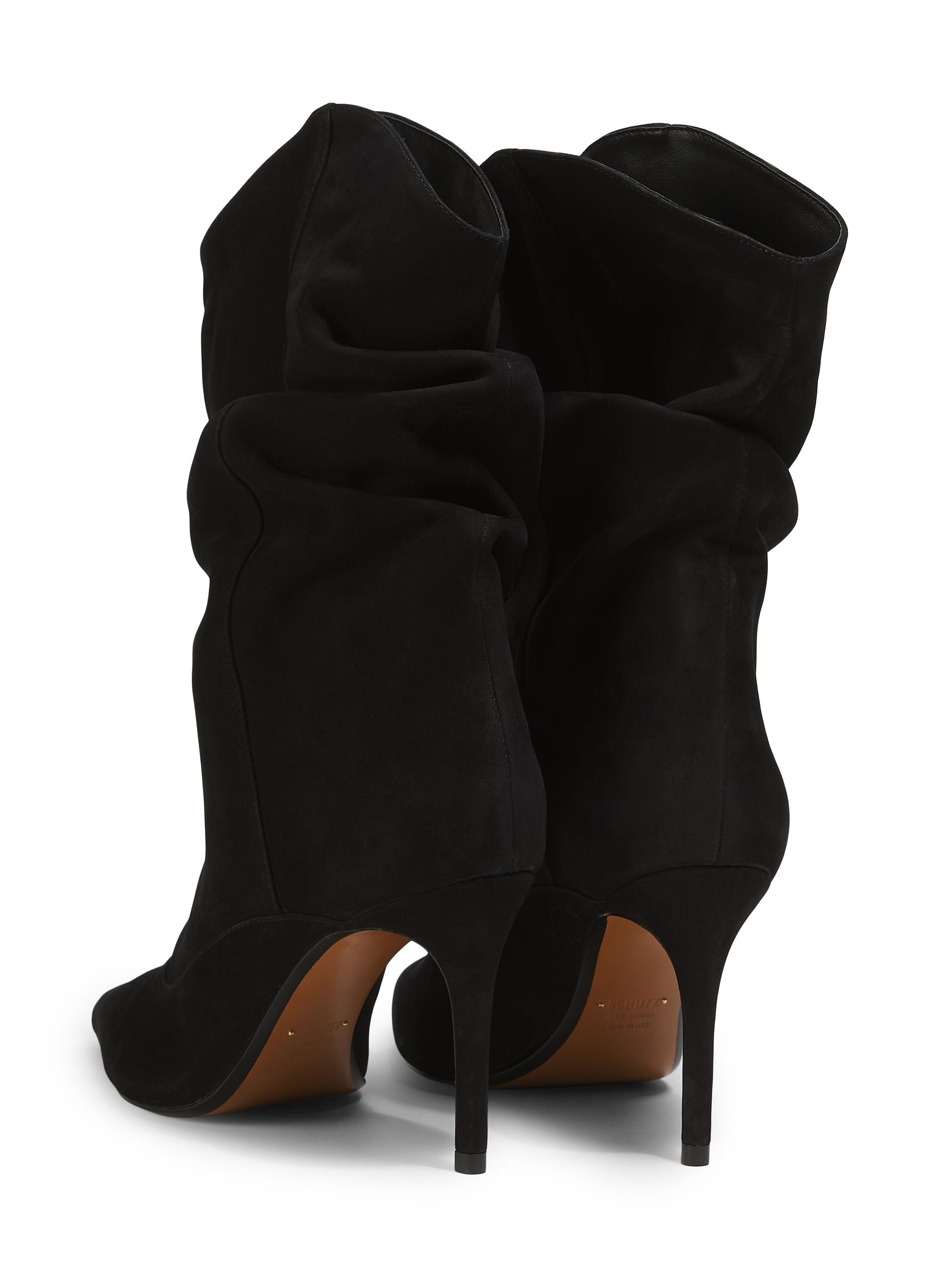 Schutz Maryana 85MM Nubuck Slouch Booties | Saks Fifth Avenue