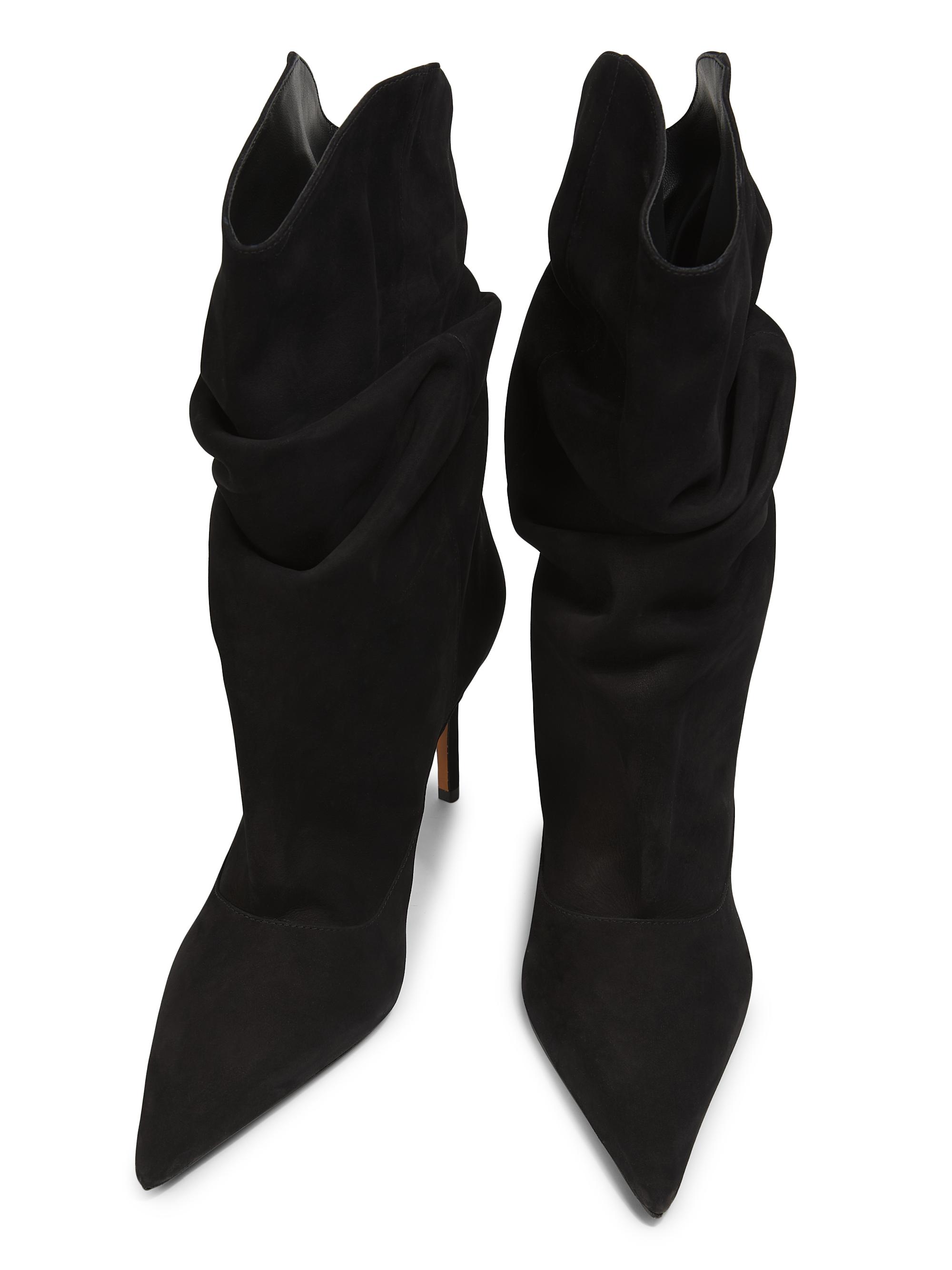 Schutz Maryana 85MM Nubuck Slouch Booties | Saks Fifth Avenue